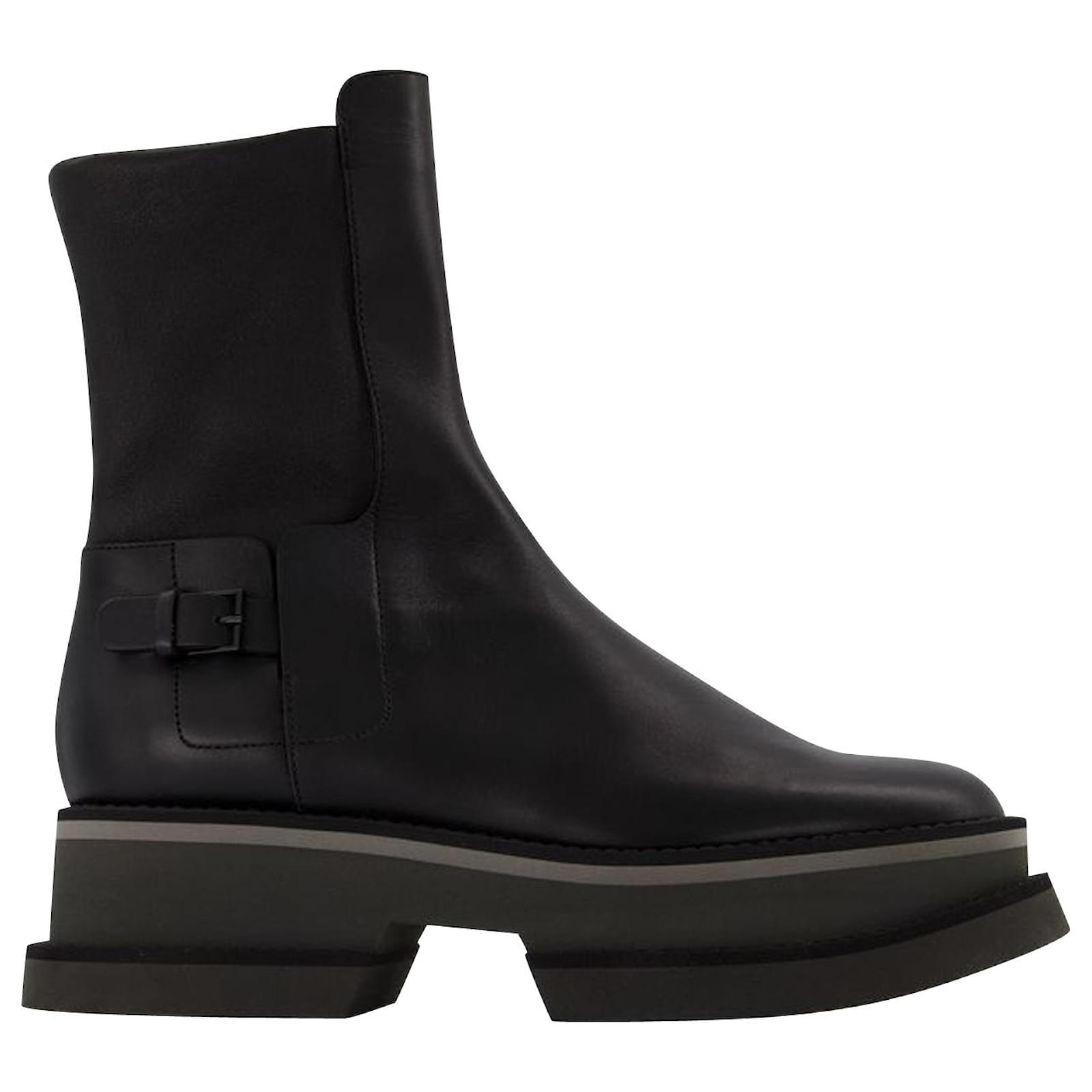Robert Clergerie Bey Boots in Black Leather ref.679138 - Joli Closet