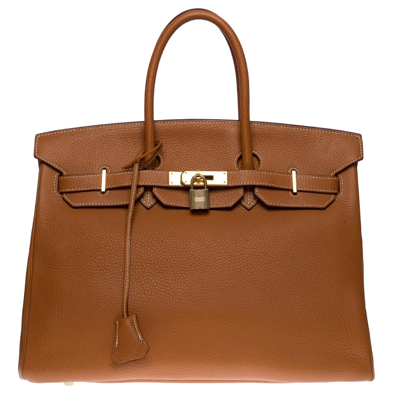 Splendid Hermès Birkin handbag 35 cm in Togo leather color Camel (GOLD ...