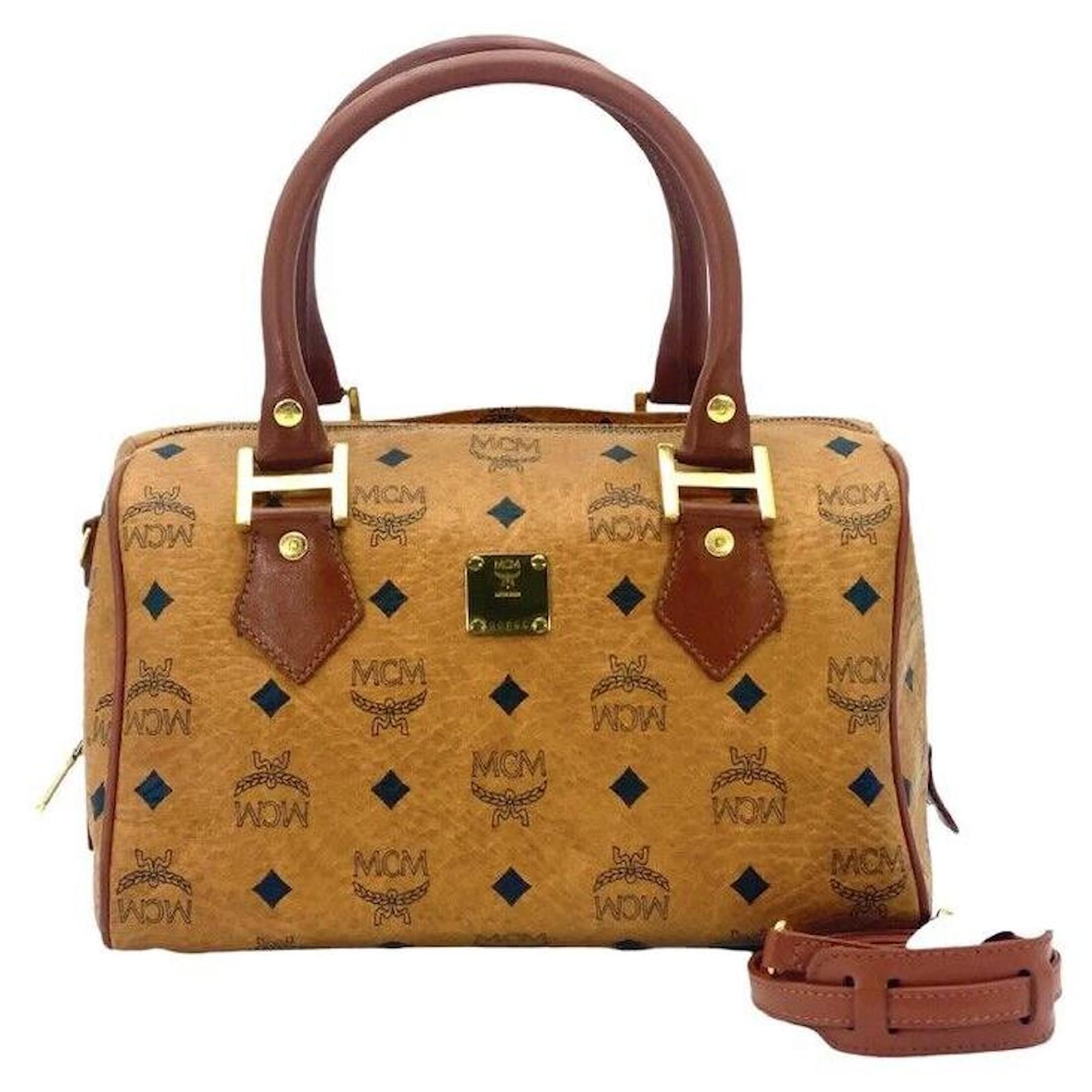 MCM BOSTON BAG COGNAC SHOULDER BAG ref.681618 - Joli Closet