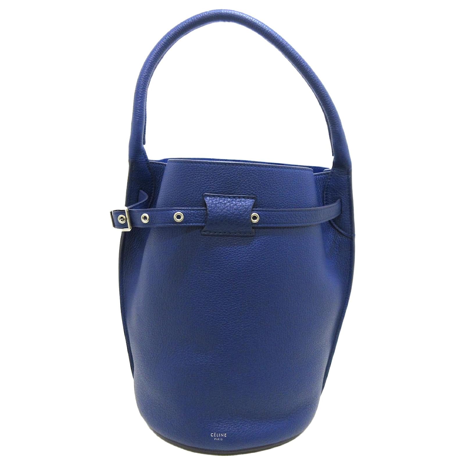 Céline Celine Blue Big Bag Bucket Leather Pony-style calfskin ref ...