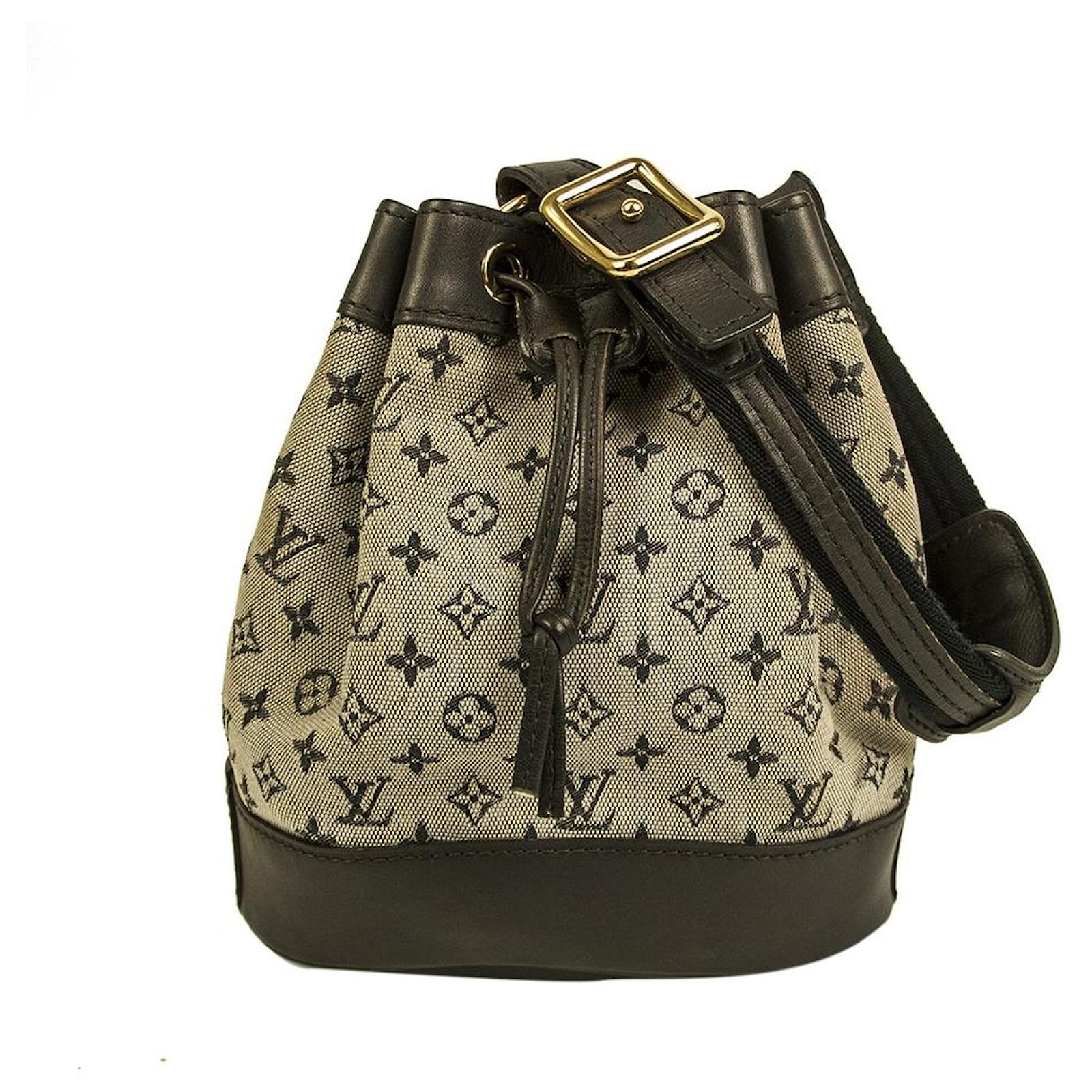 Louis Vuitton Blue Monogram Mini Lin Noelie Bag Coulisse BUCKET Mini ...