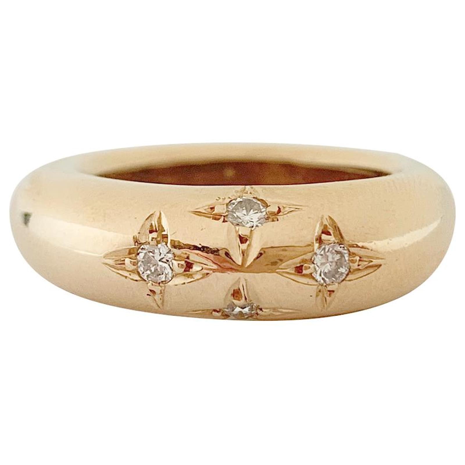 Chaumet ring, "Ring", In yellow gold, diamants. Diamond ref.686122 ...