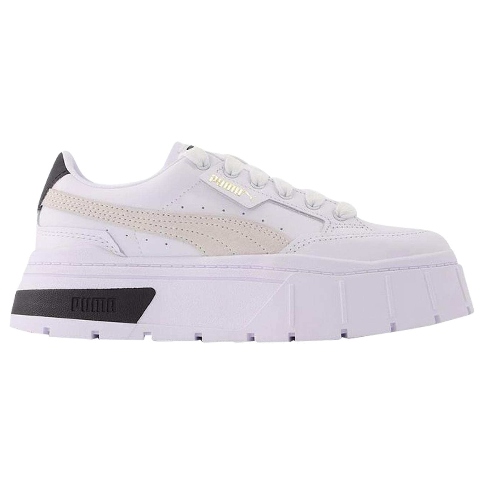 Puma Mayze Stack Wns in White Leather Multiple colors ref.686343 - Joli ...