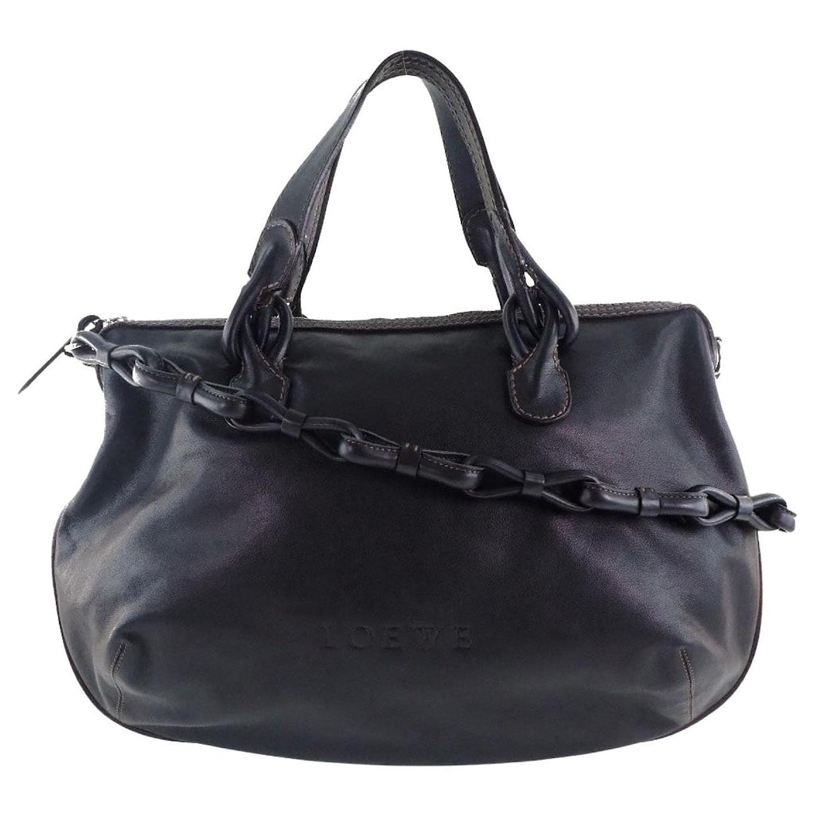 Loewe Black Leather ref.687352 - Joli Closet