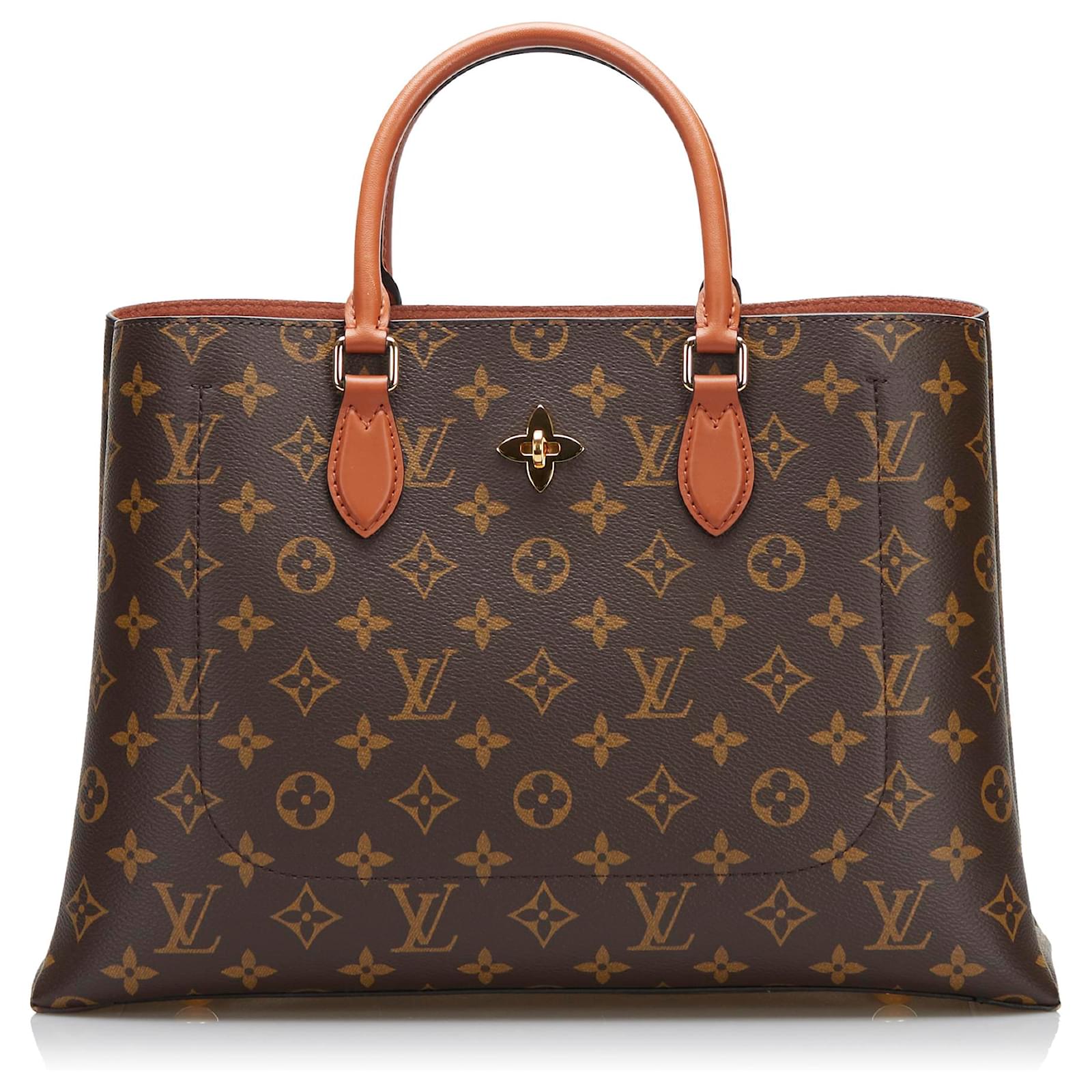 Sac cabas Louis Vuitton Monogram Flower marron Toile ref.688013 - Joli ...