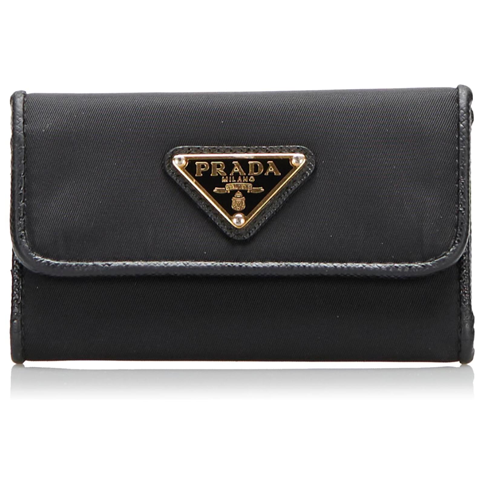 Prada Black Tessuto Key Case Nylon Cloth ref.688879 - Joli Closet