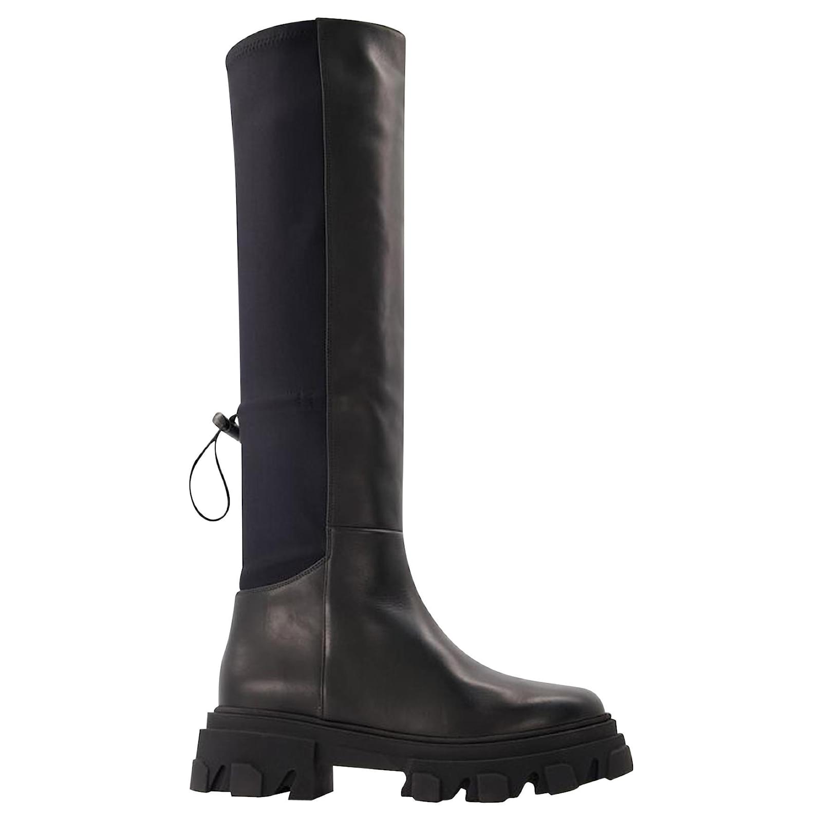 Autre Marque Tubular Boots in Black Leather ref.689314 - Joli Closet