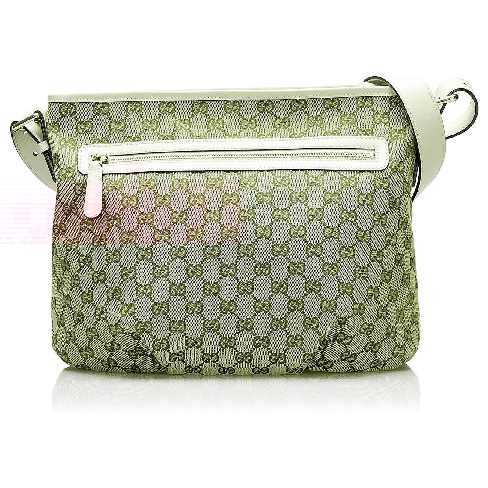 Sac messager en toile GG marron Gucci Tissu Beige ref.689749 - Joli Closet