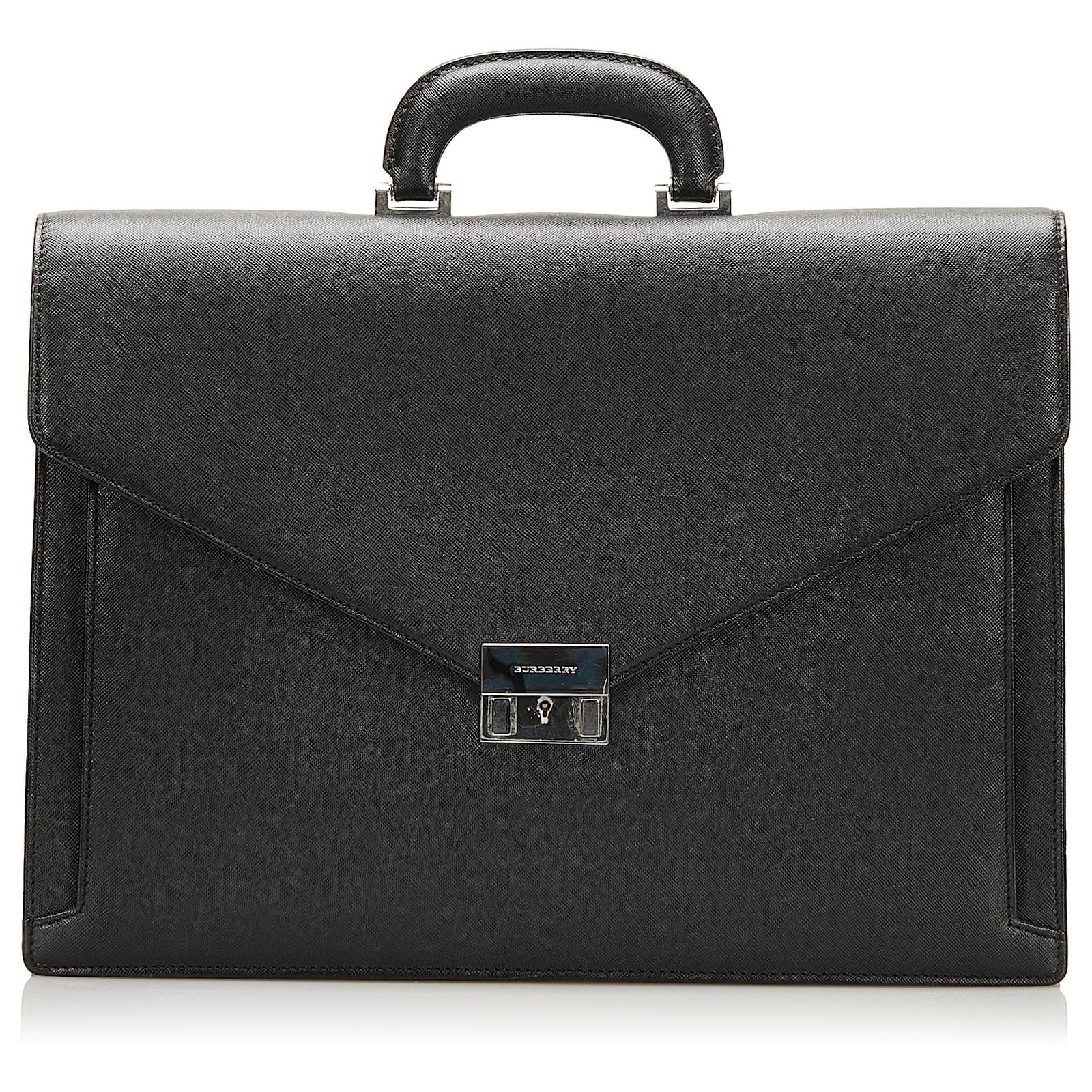 Burberry Black Leather Business Bag Pony-style calfskin ref.689753 ...
