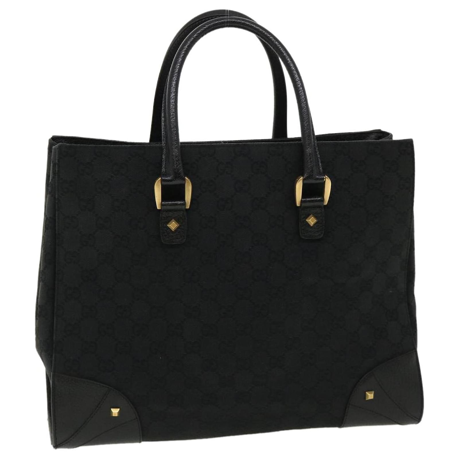 GUCCI GG Canvas Tote Bag Black Auth tb168 Cloth ref.690013 - Joli Closet