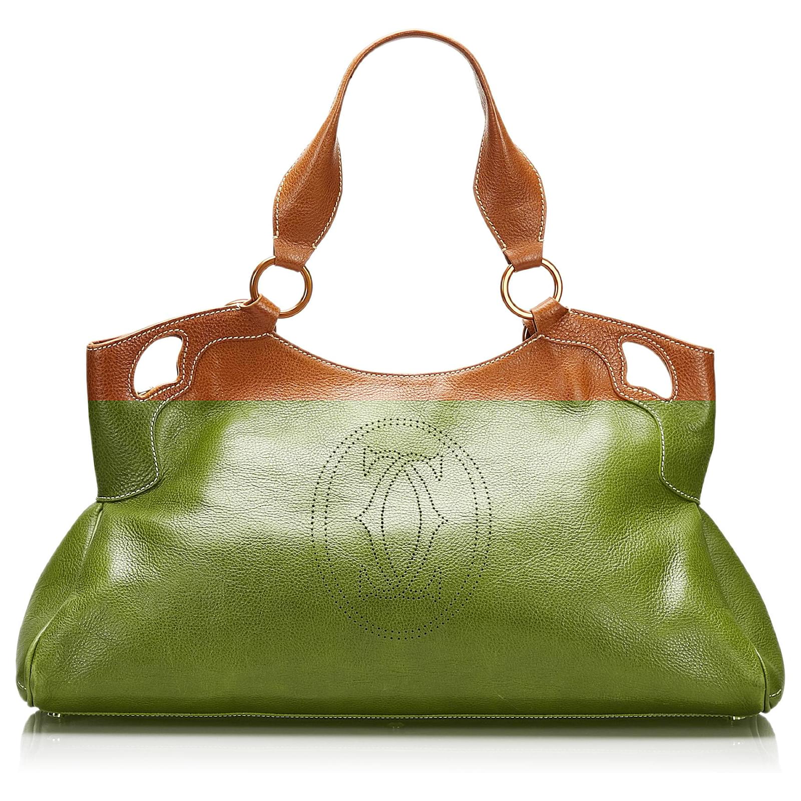 Cartier Brown Marcello de Cartier Handbag Leather Pony-style calfskin ...