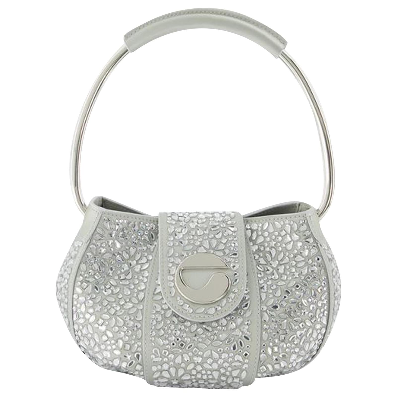 Coperni Crystal-Embellished Ring Pouch in Silver Silvery Metallic ref ...