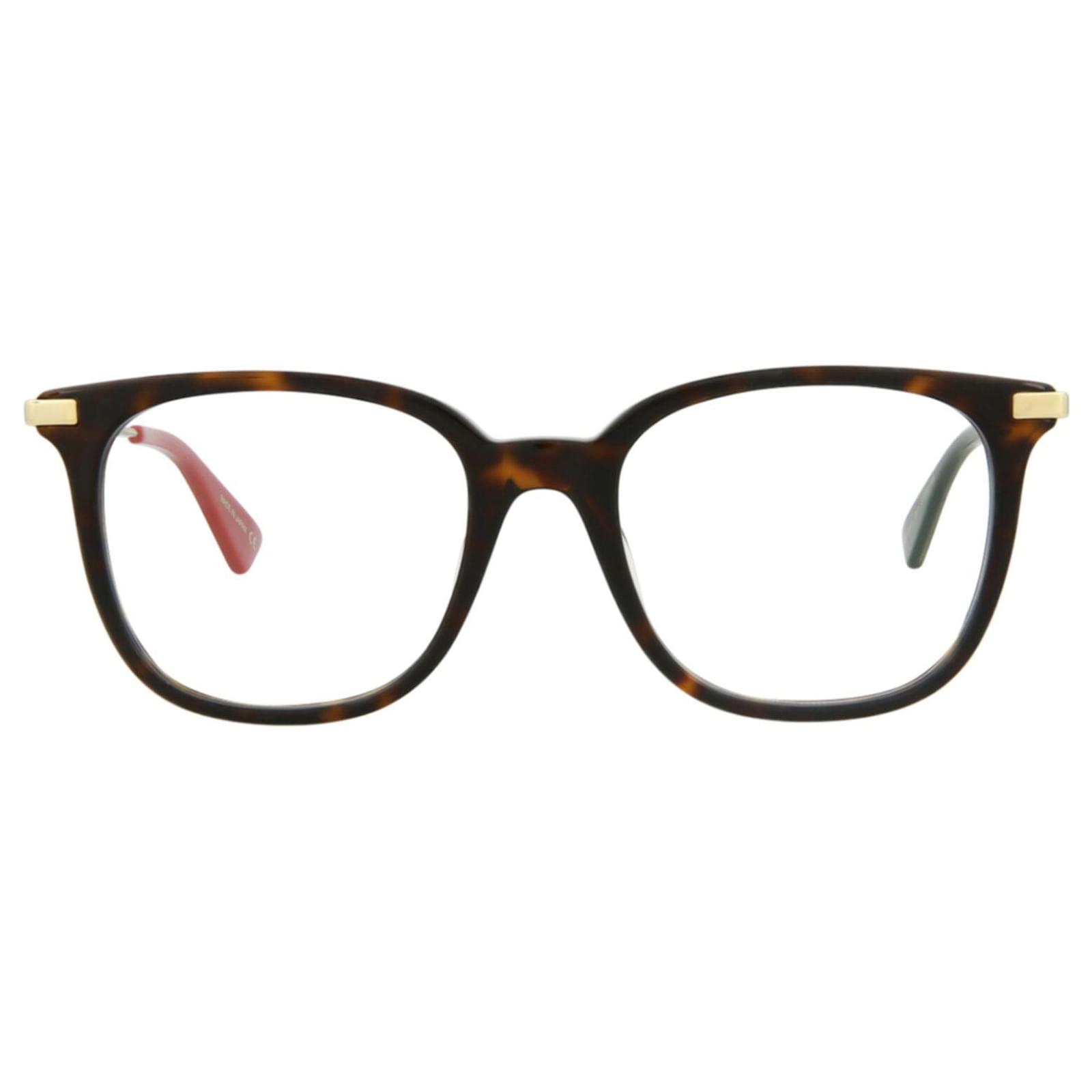 Gucci Rectangle-Frame Acetate Optical Frames Brown Cellulose fibre ref ...