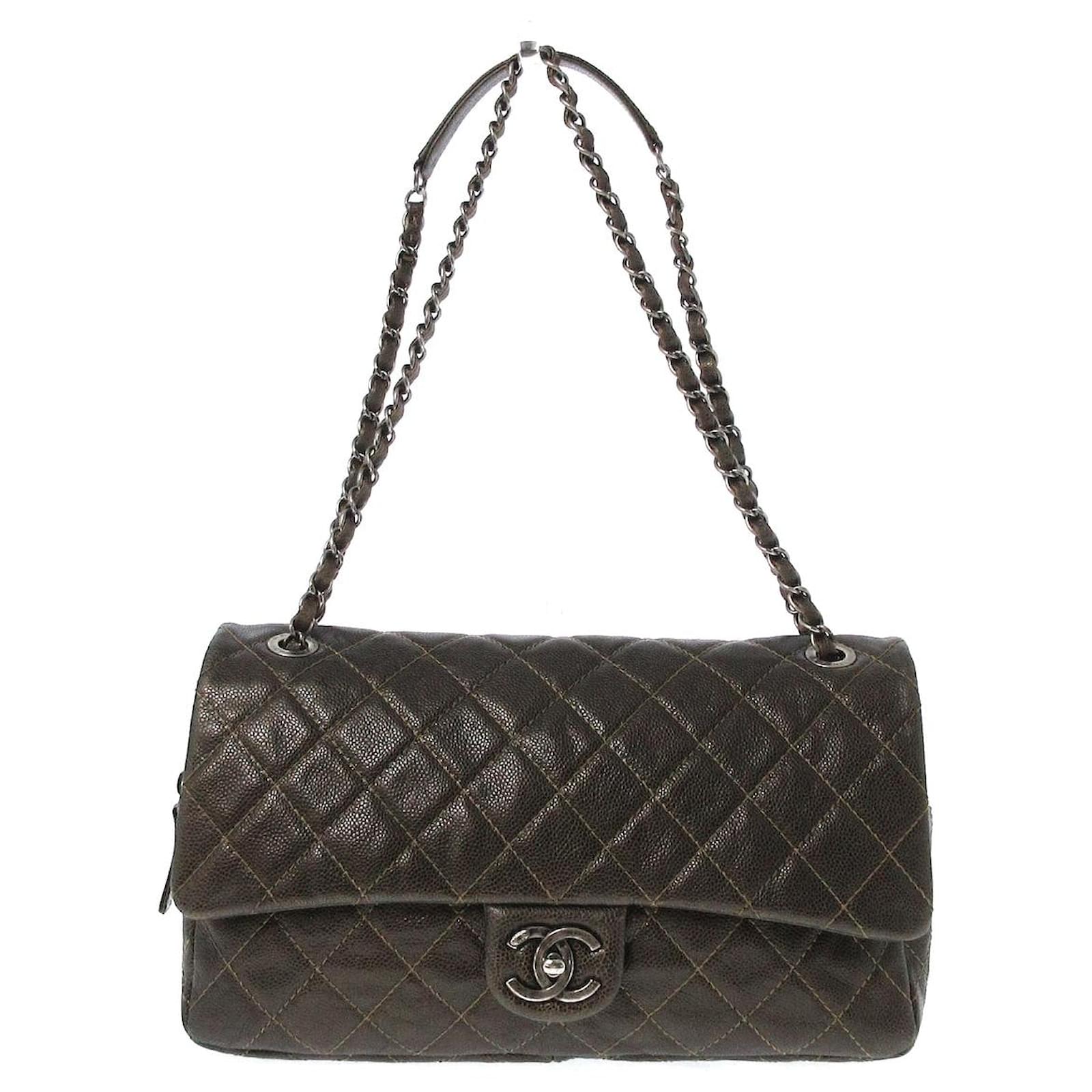 Chanel Deca Matrasse Cuir Marron ref.694007 - Joli Closet