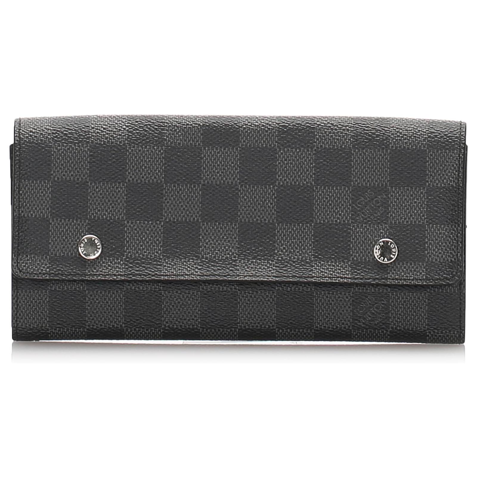 Louis Vuitton Black Damier Graphite Portefeuille Long Modulable Wallet ...