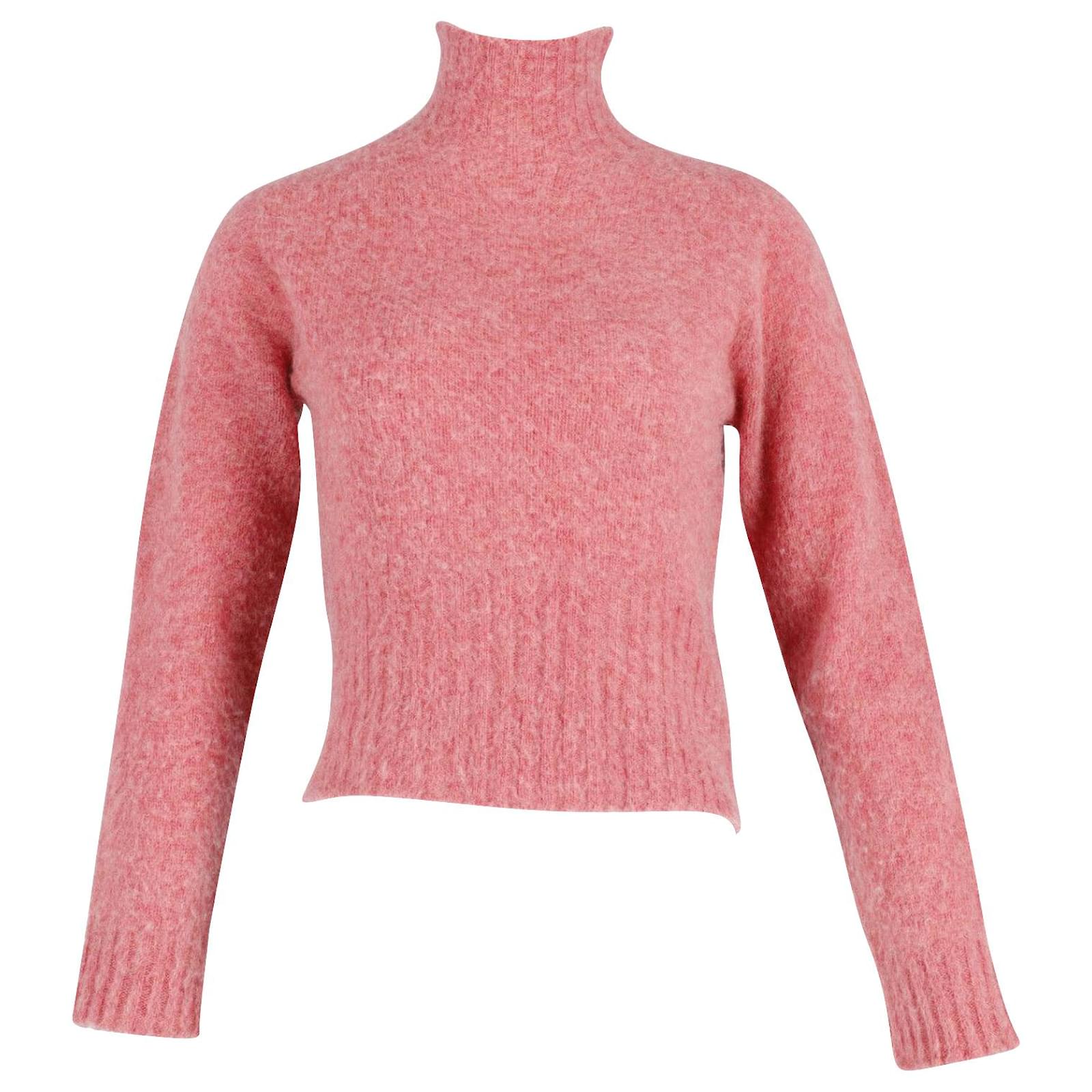 Pull à Col Roulé Victoria Beckham en Laine Brossée Rose ref.697016 ...