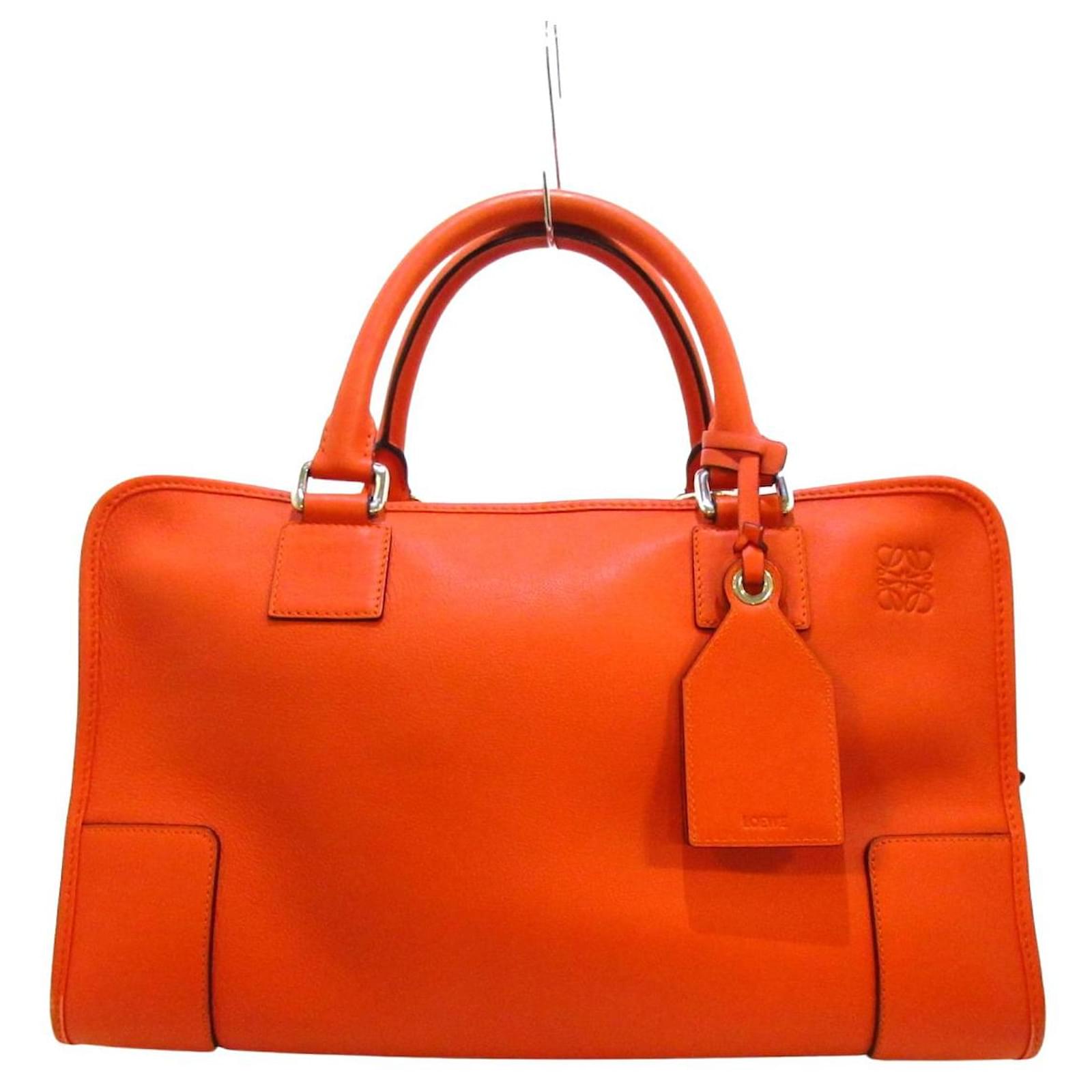 LOEWE AMAZONA Orange Leather ref.697210 - Joli Closet