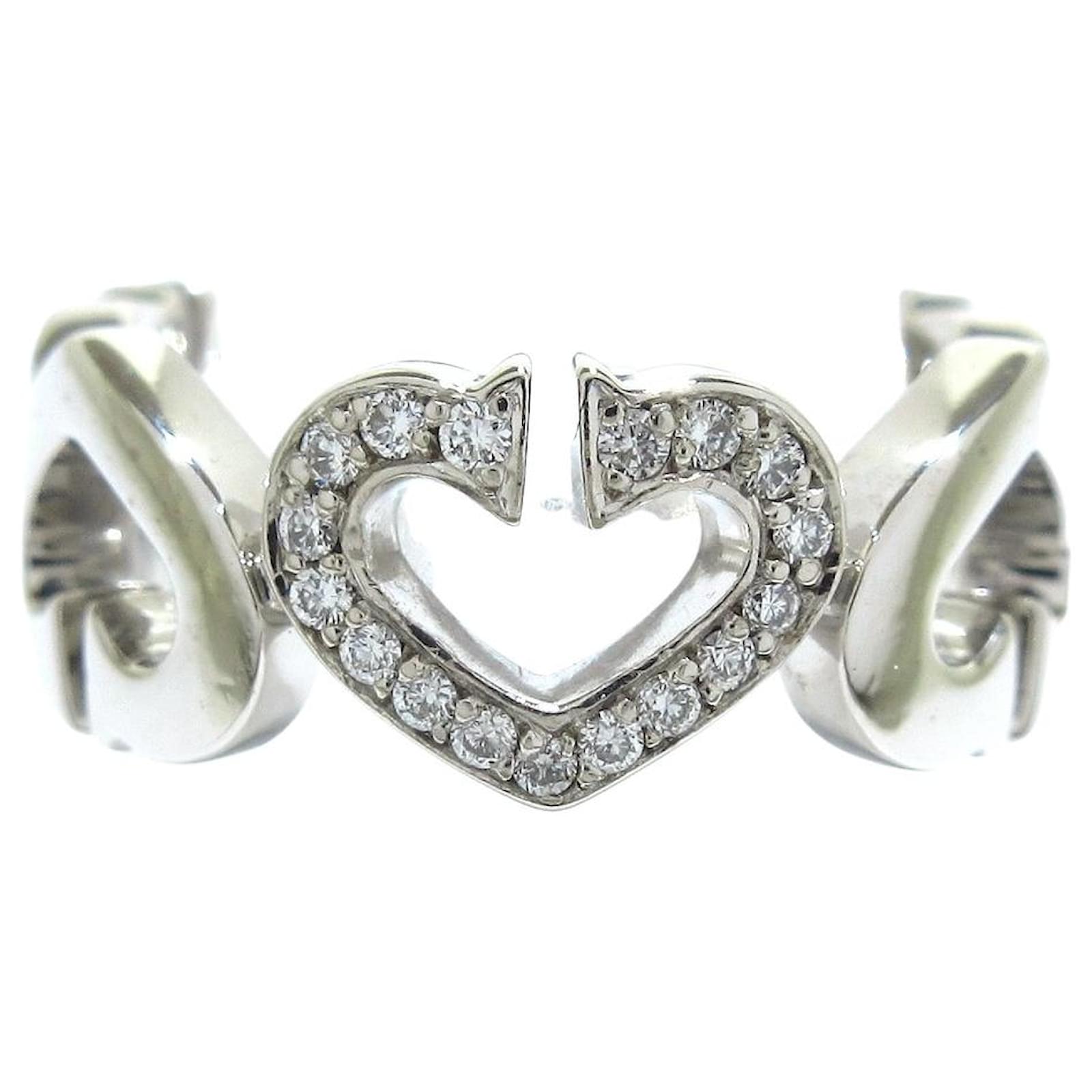 Cartier C heart Silvery White gold ref.697404 - Joli Closet