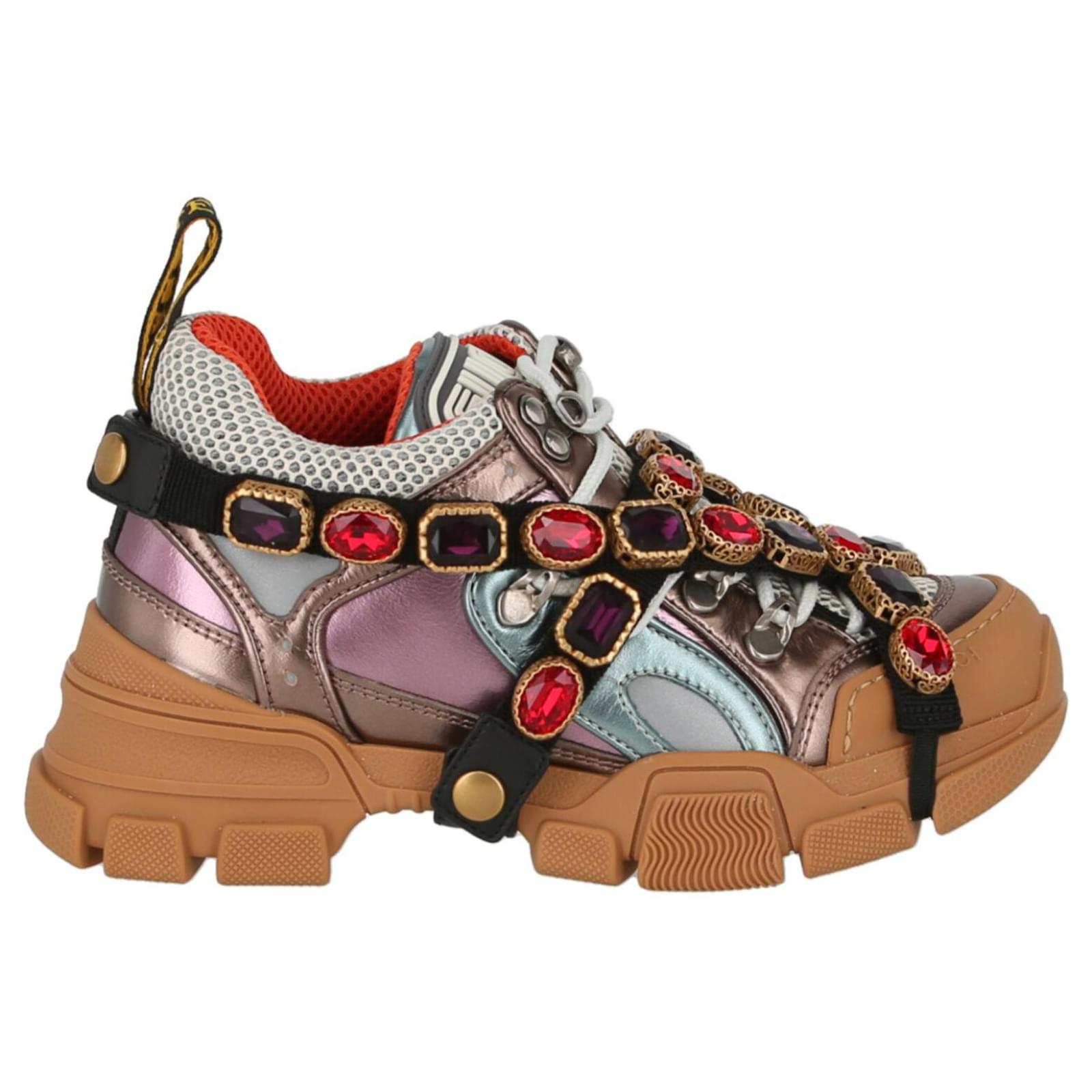 Gucci Flashtrek Chunky Leather Sneakers ref.698814 - Joli Closet