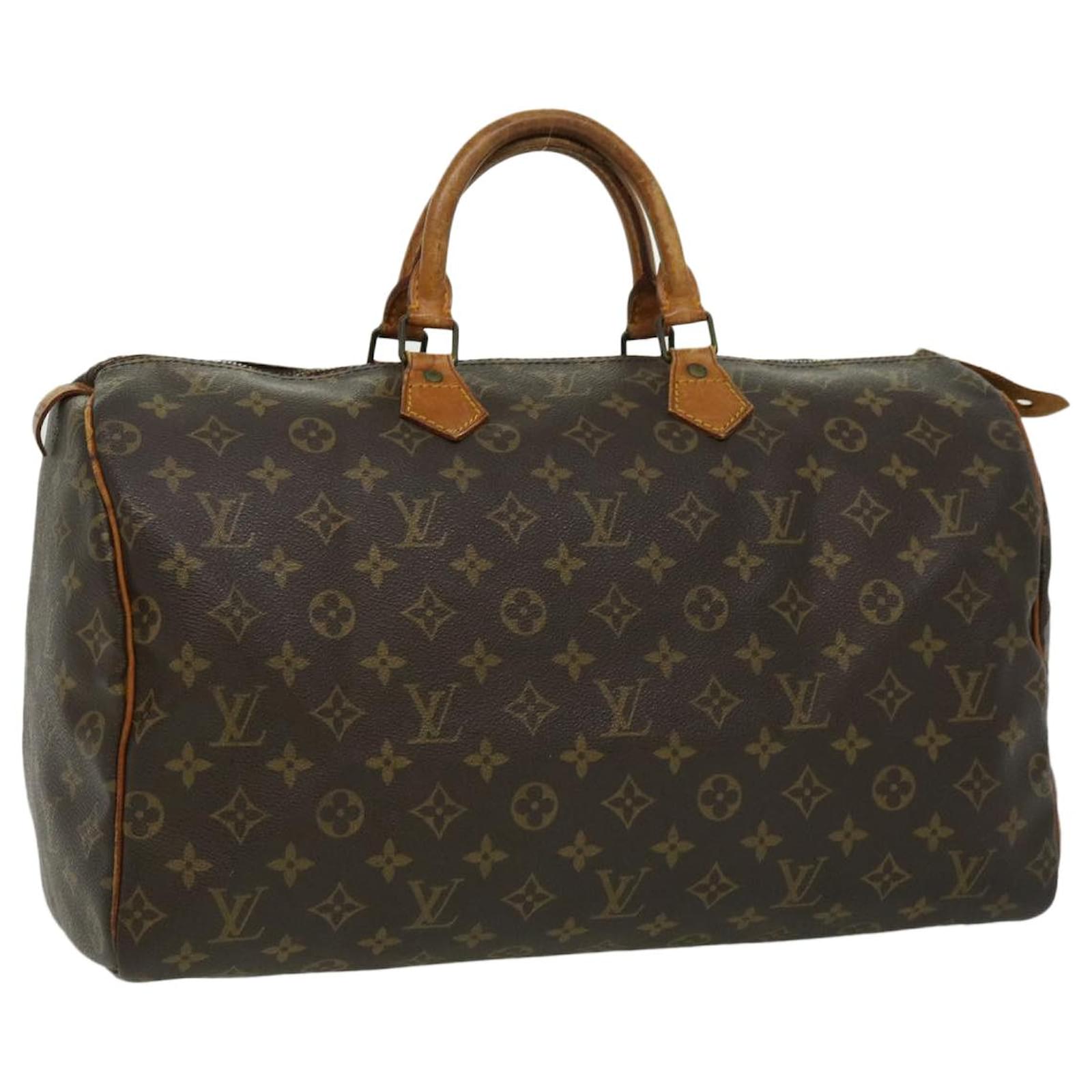 Speedy Louis Vuitton schnell 40 Braun Leinwand ref.701033 - Joli Closet