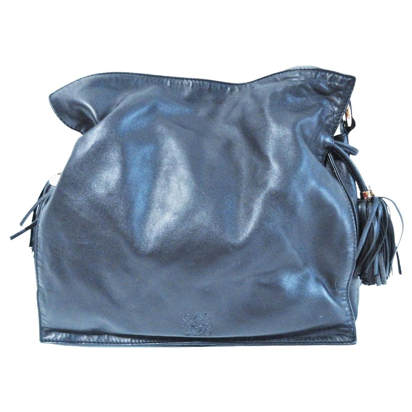 Loewe-Flamenco Schwarz Leder ref.701072 - Joli Closet