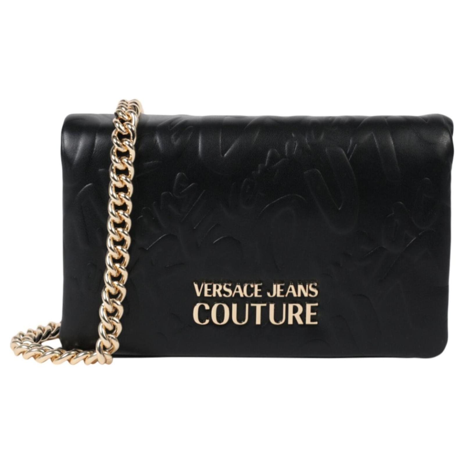 Umhängetasche mit tonalem Logo von Versace Jeans Couture Schwarz ...