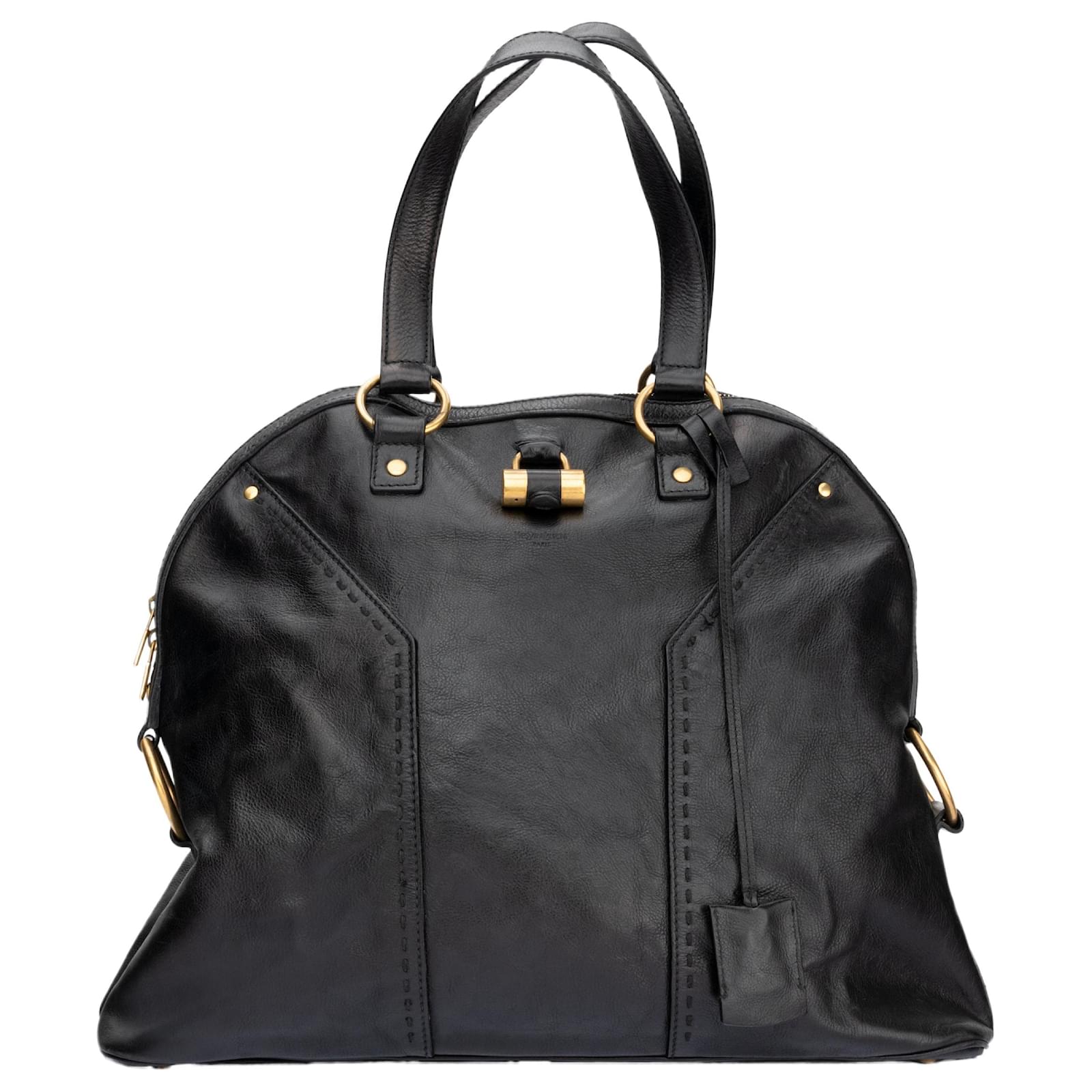 Yves Saint Laurent Muse Bag Black Leather Ref 704138 Joli Closet
