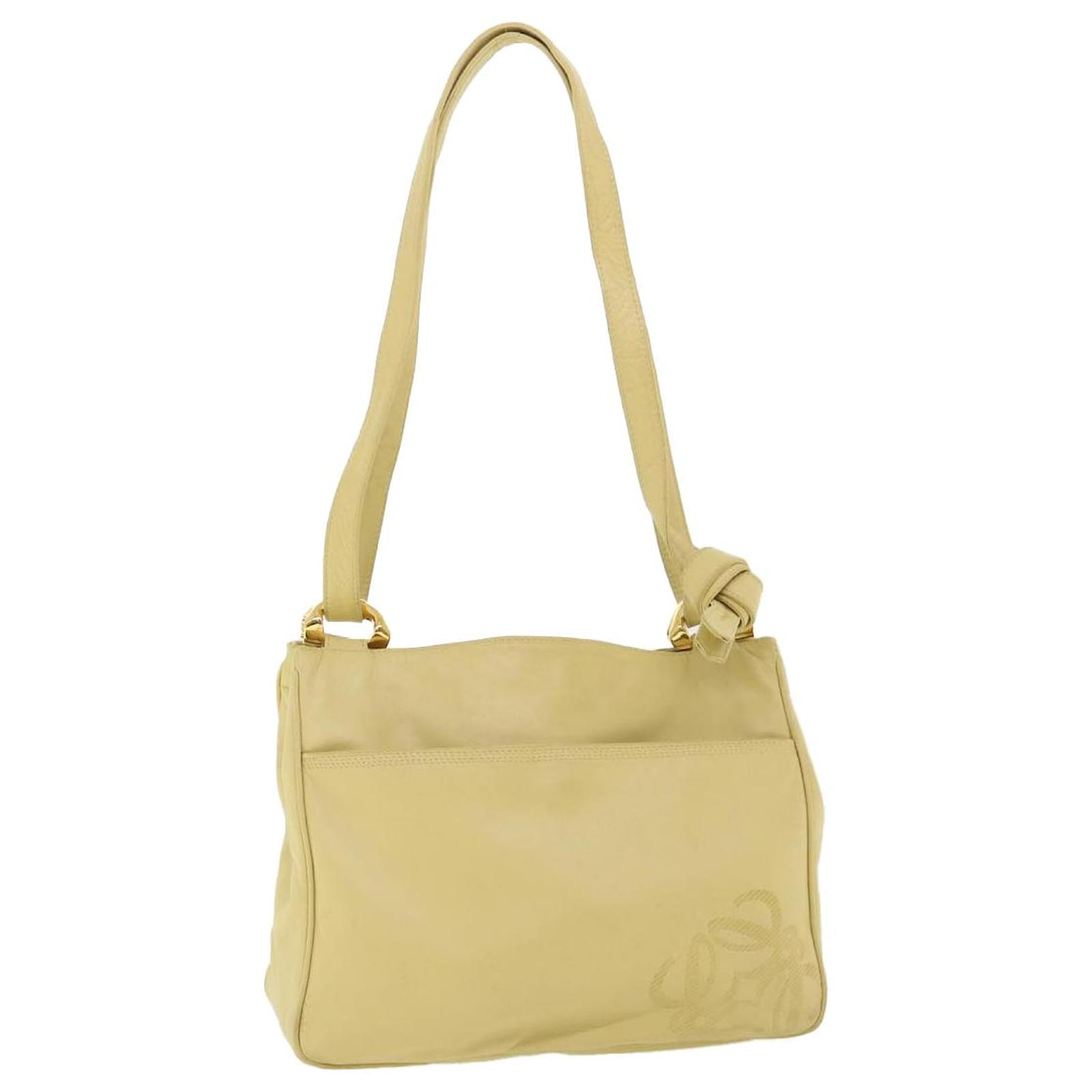 LOEWE Sac Bandoulière Cuir Beige Auth ar7970 ref.704231 - Joli Closet