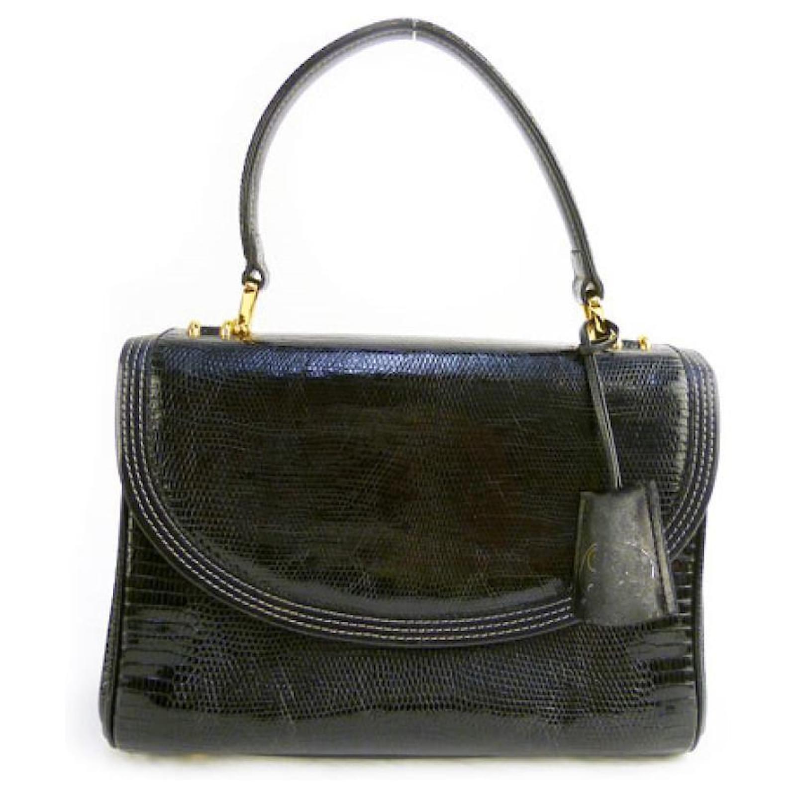 *[LONGINES Longines] LIZ Collection Lizard Handbag Genuine Leather ...