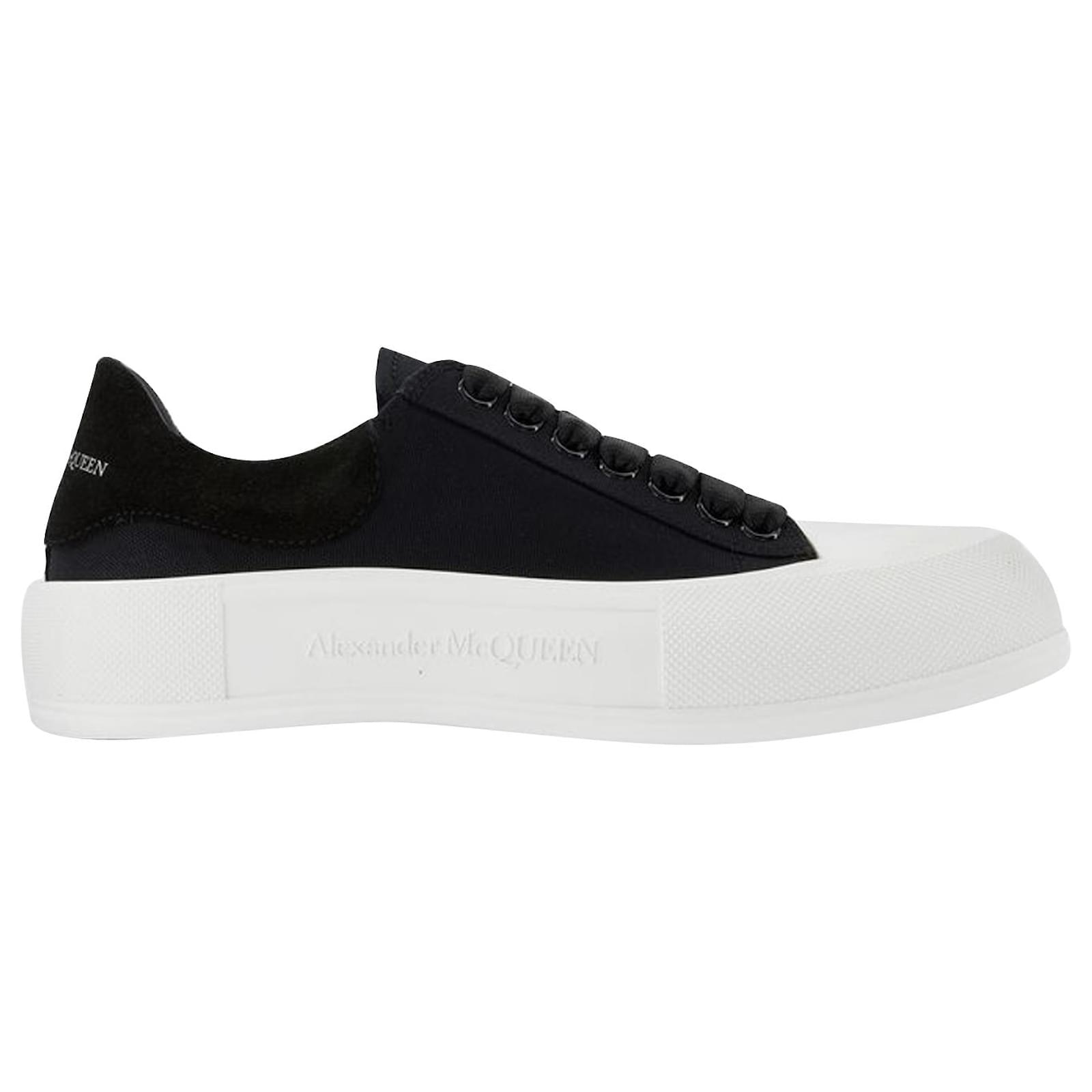 Deck Plimsoll Turnschuhe - Alexander Mcqueen - Schwarz/Weiß - Canva ...
