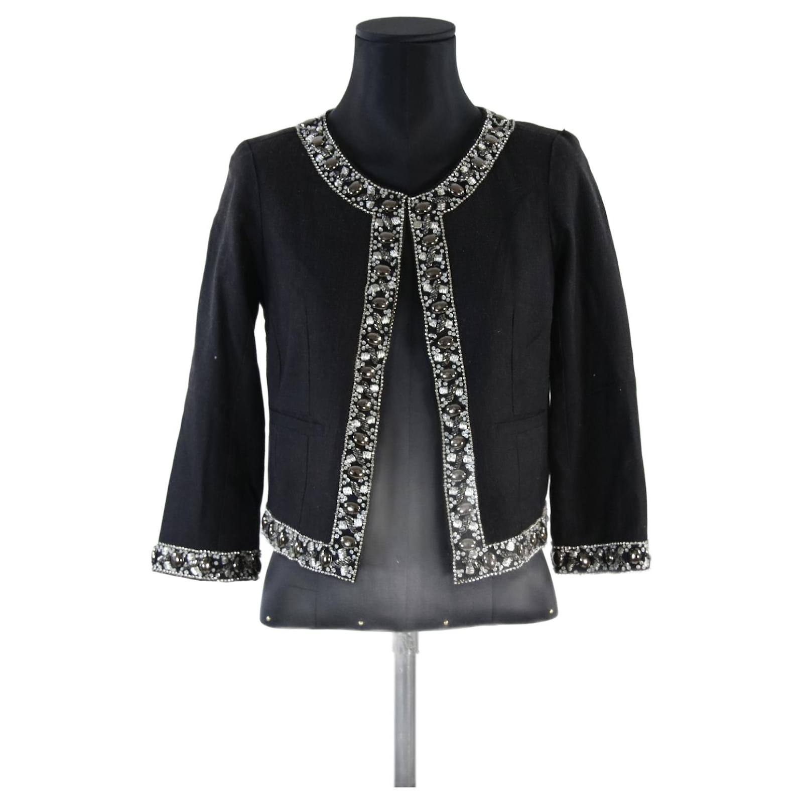 Maje jacket 36 Black Cotton ref.705498 - Joli Closet
