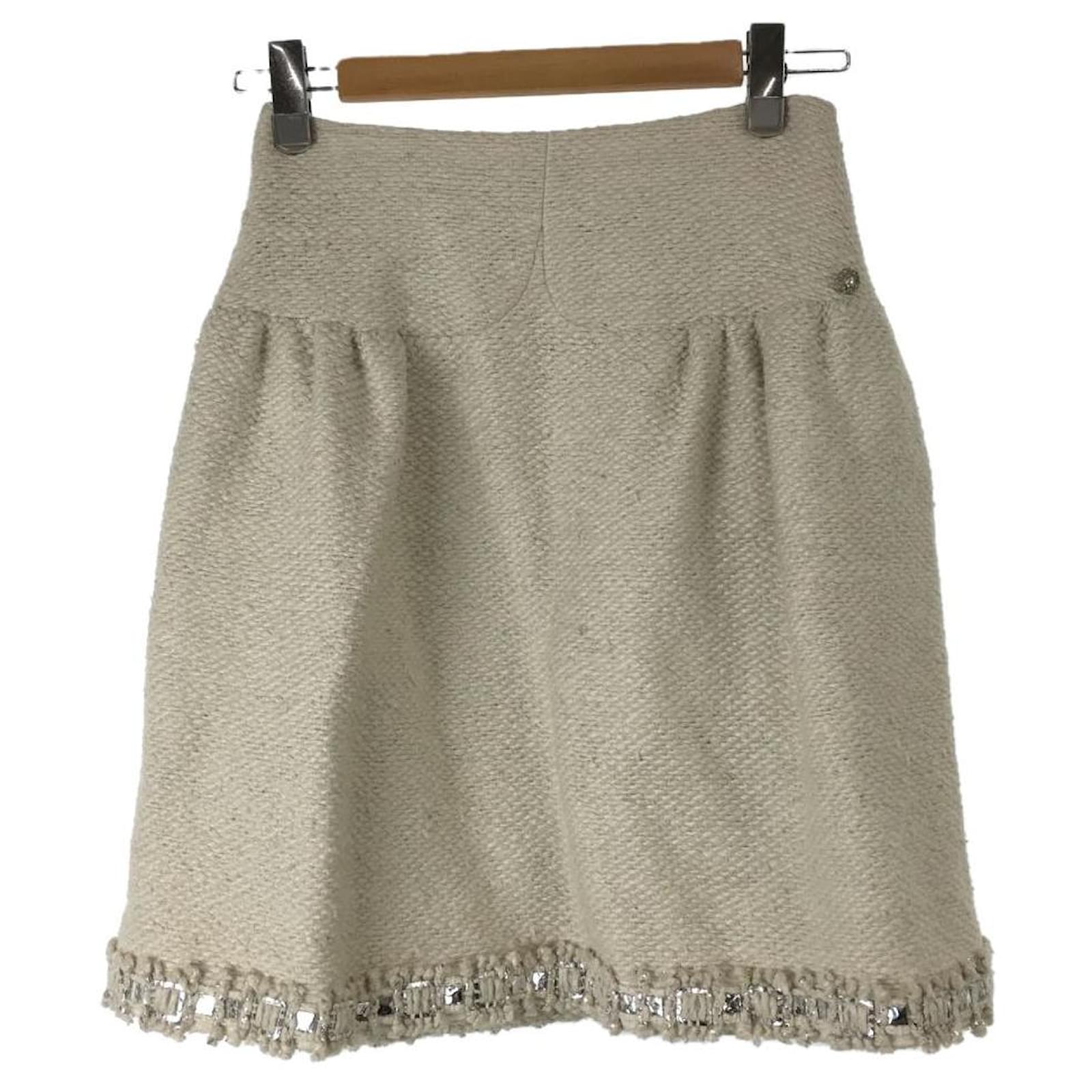 * CHANEL Jupe / 36 / Soie Blanc ref.707126 - Joli Closet