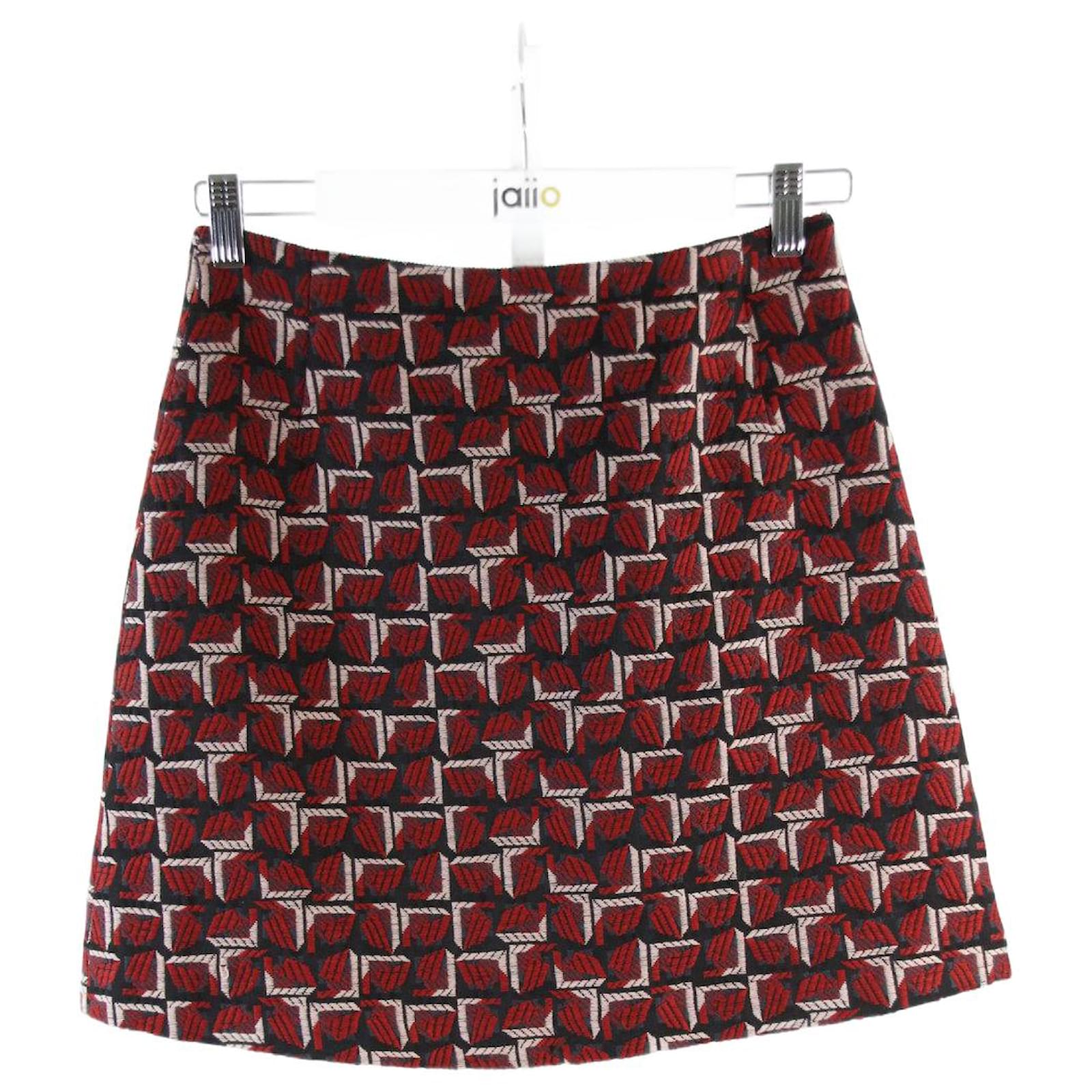 Jupe Tara Jarmon 36 Red Wool ref.707253 - Joli Closet