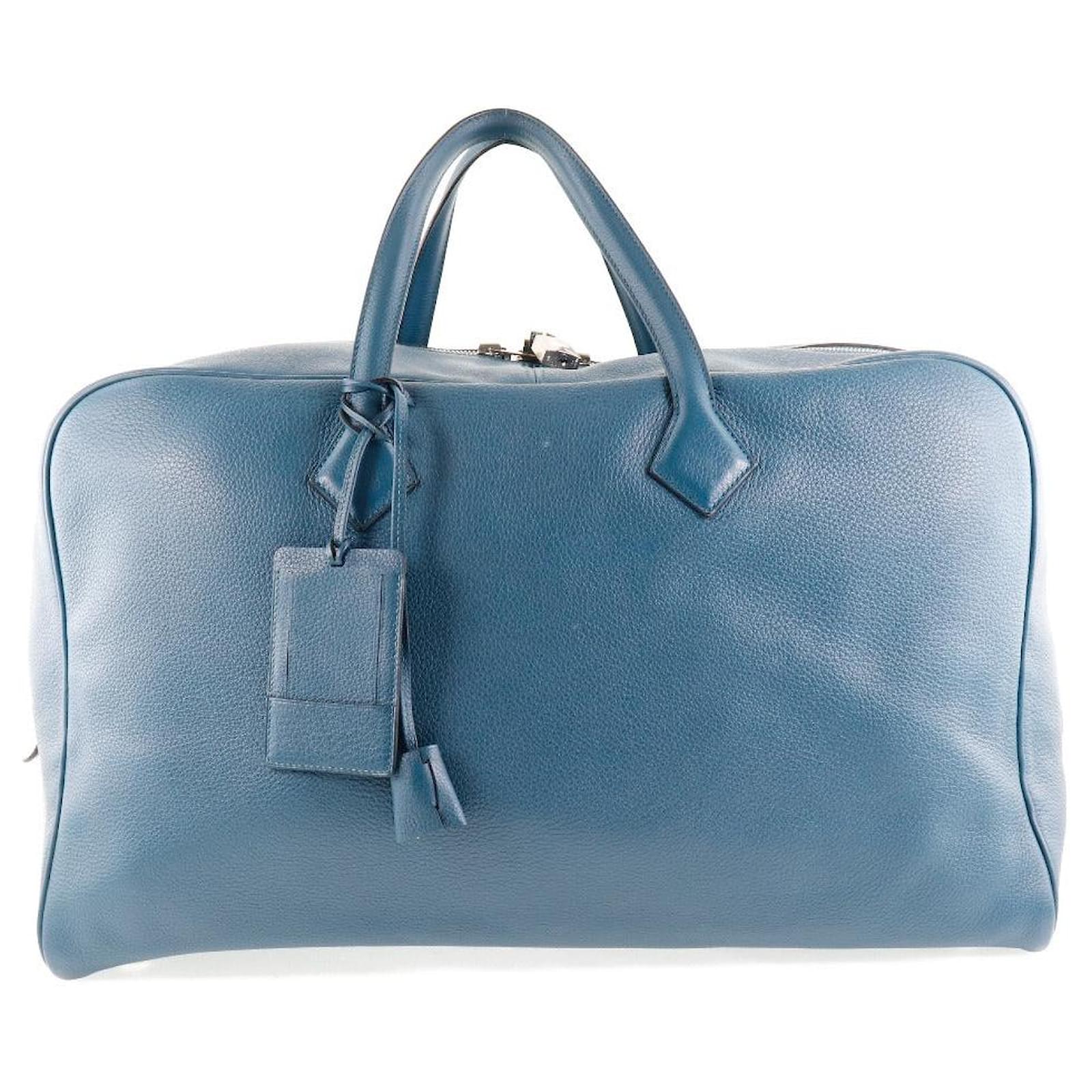 Hermès Victoria Blue Leather ref.708654 - Joli Closet