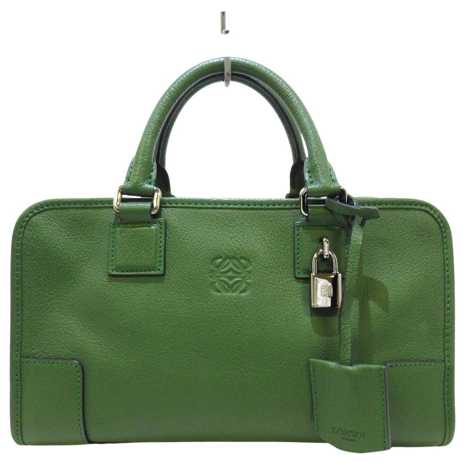 LOEWE AMAZONA Cuir Vert ref.711527 - Joli Closet