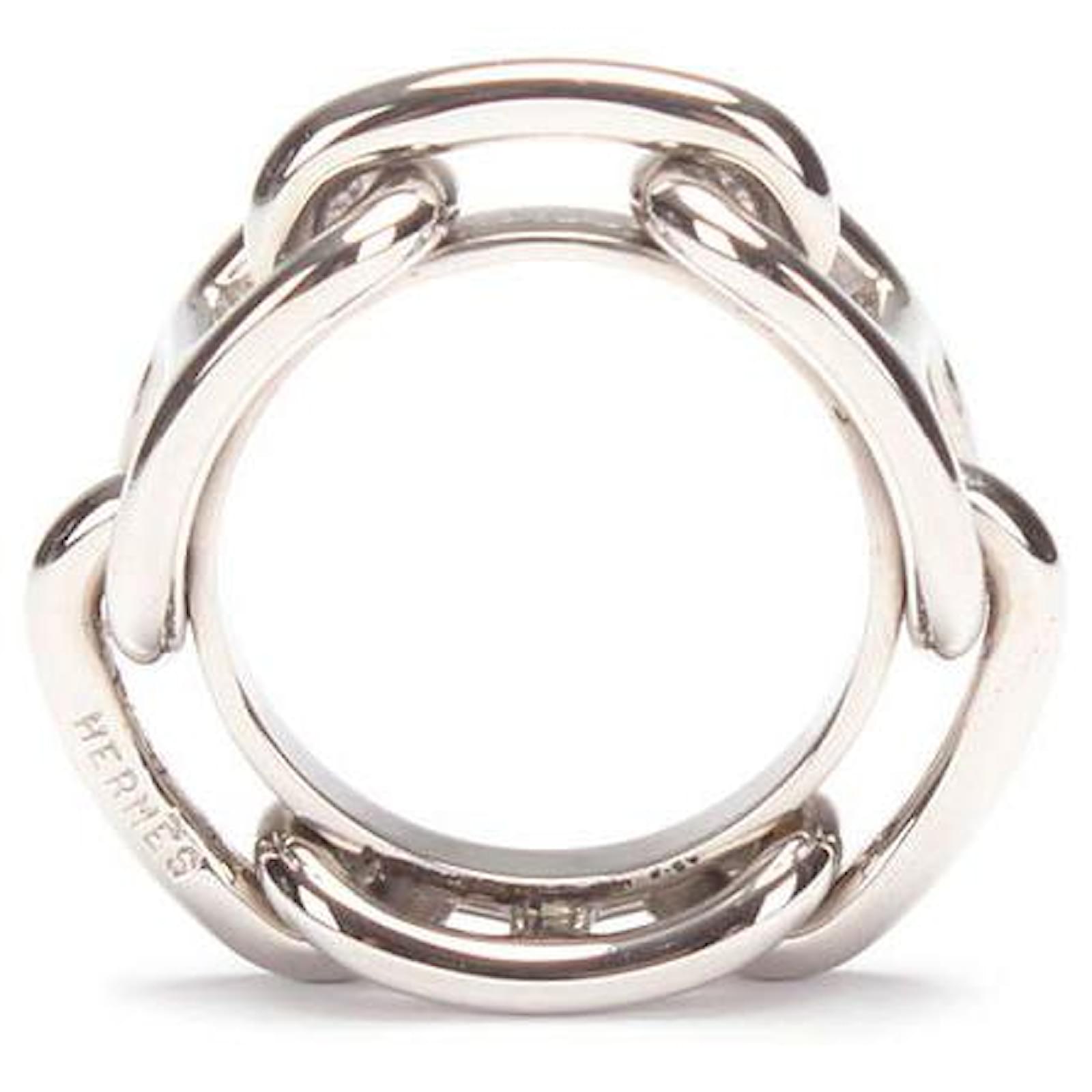 hermès Chaîne d'Ancre Ring silver Silvery Metal ref.712948 - Joli Closet