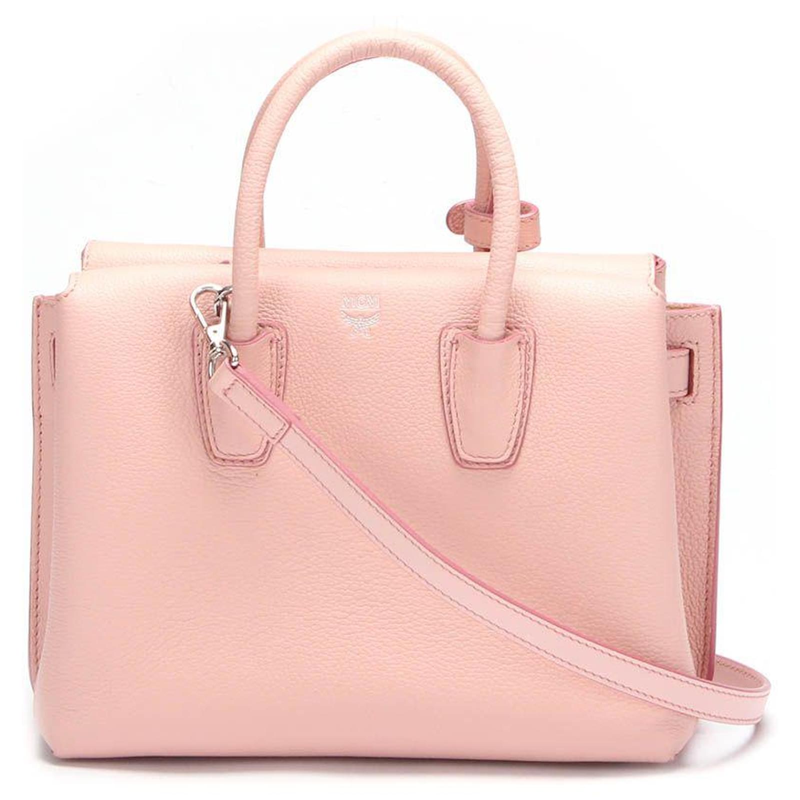 mcm Mini Milla Tote pink Leather Pony-style calfskin ref.713286 - Joli ...