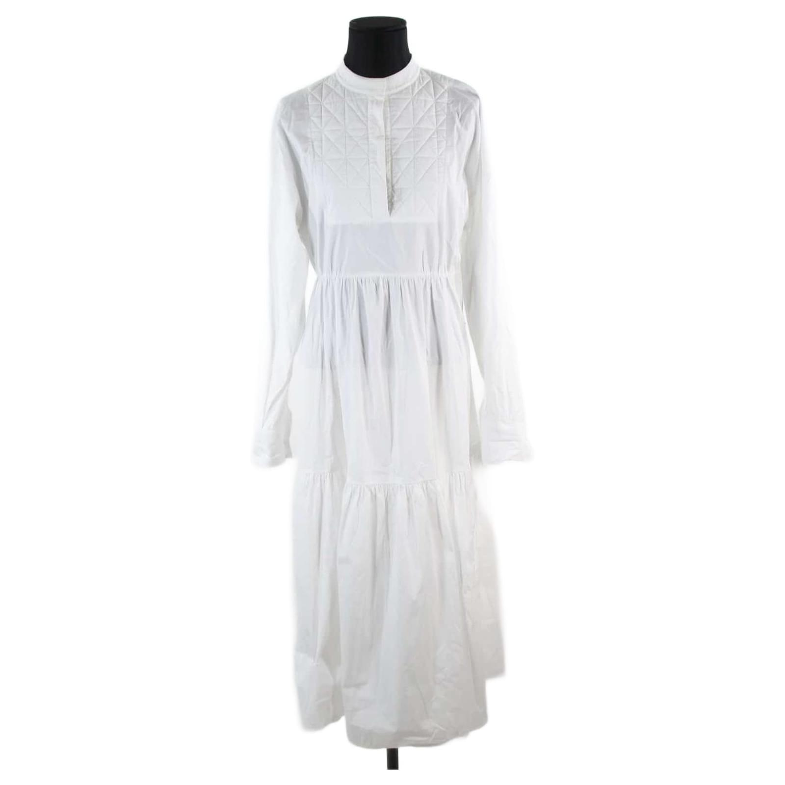 Robe Longchamp 36 Coton Blanc ref.714194 - Joli Closet
