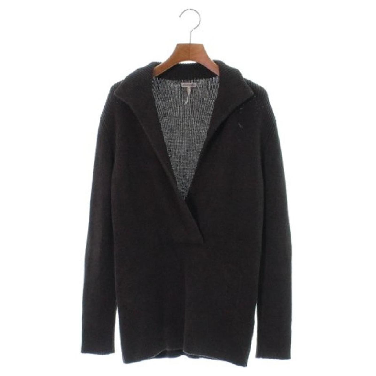Hermès * HERMES Hermes Knit Sweater Women's Black Silk Nylon ref.714302 ...