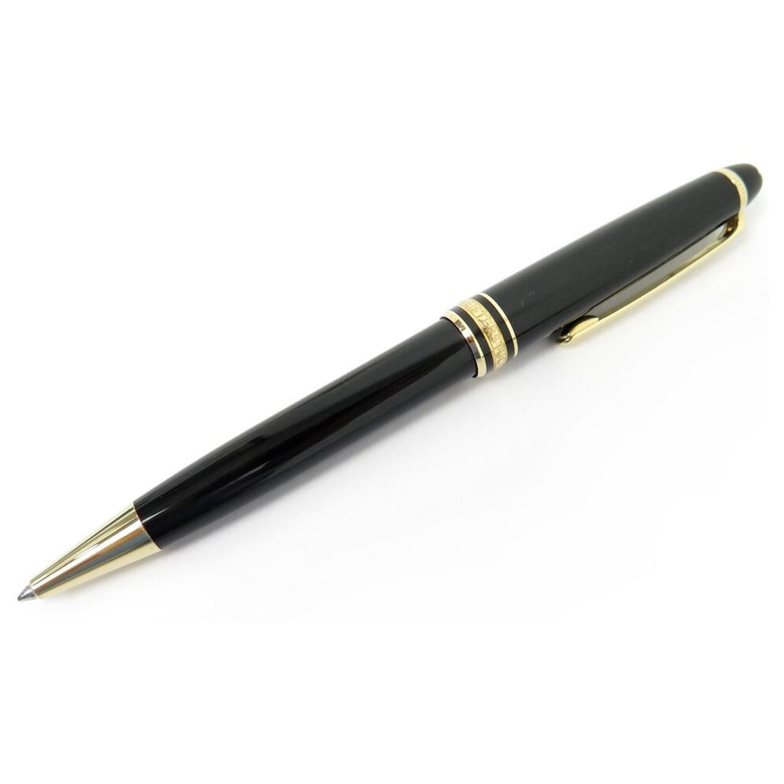 MONTBLANC MEISTERSTUCK CLASSIC GOLD MB BALLPOINT PEN10883 BLACK RESIN ...