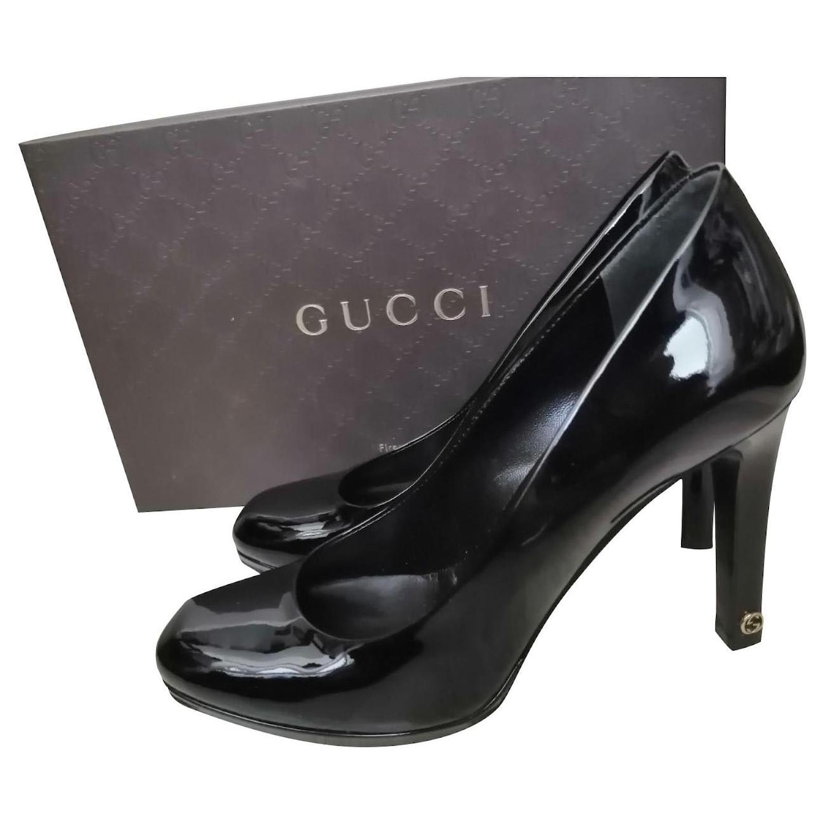 Gucci Talons Cuir Noir ref.715399 - Joli Closet