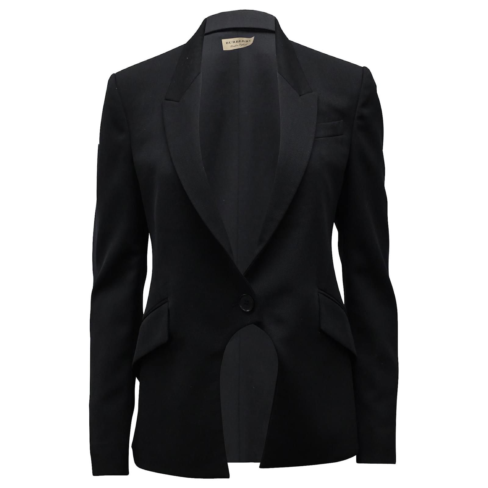Burberry Deep V Blazer in Black Wool ref.715841 - Joli Closet
