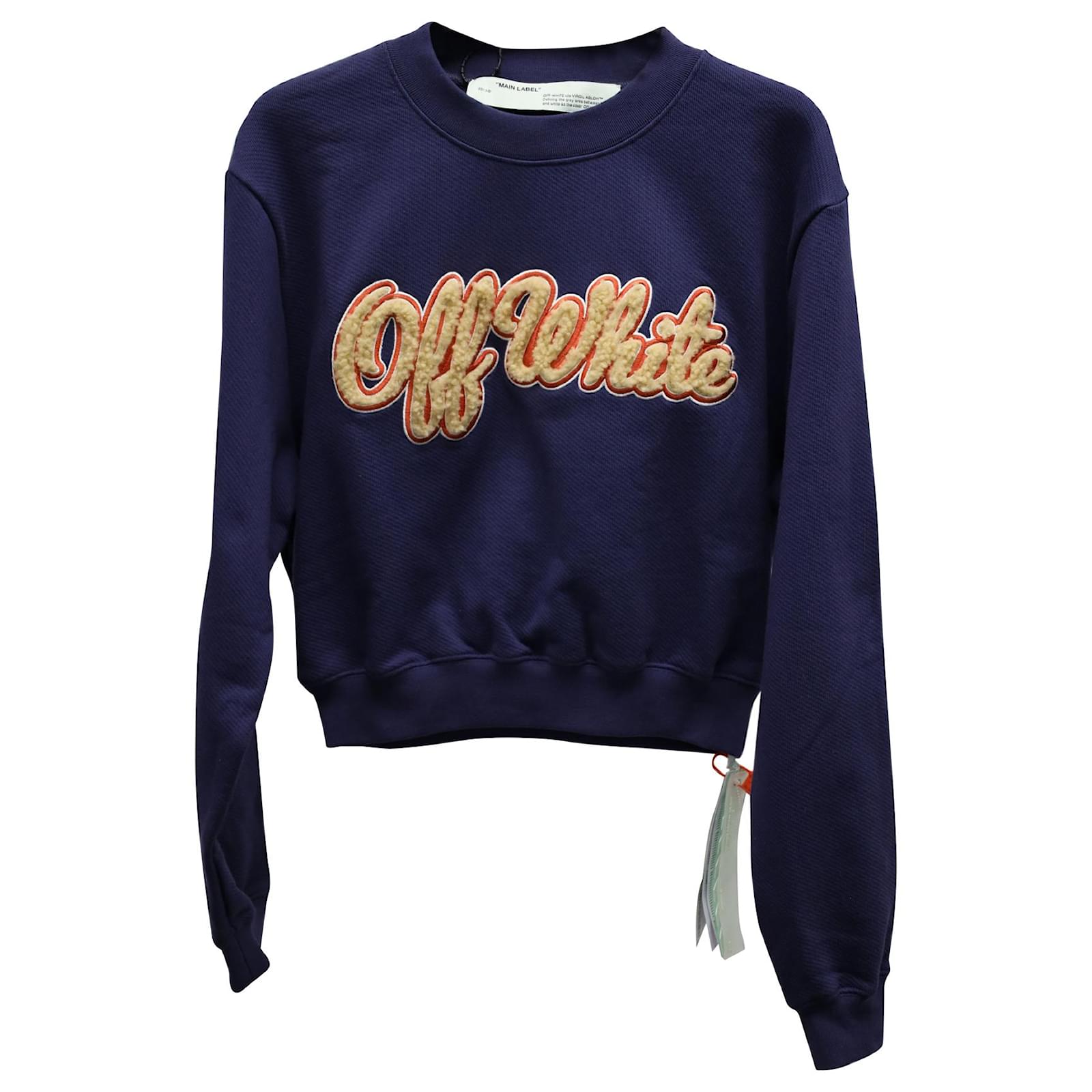 Off White Sweat Off-White Fur Logo en Coton Bleu ref.715861 - Joli Closet