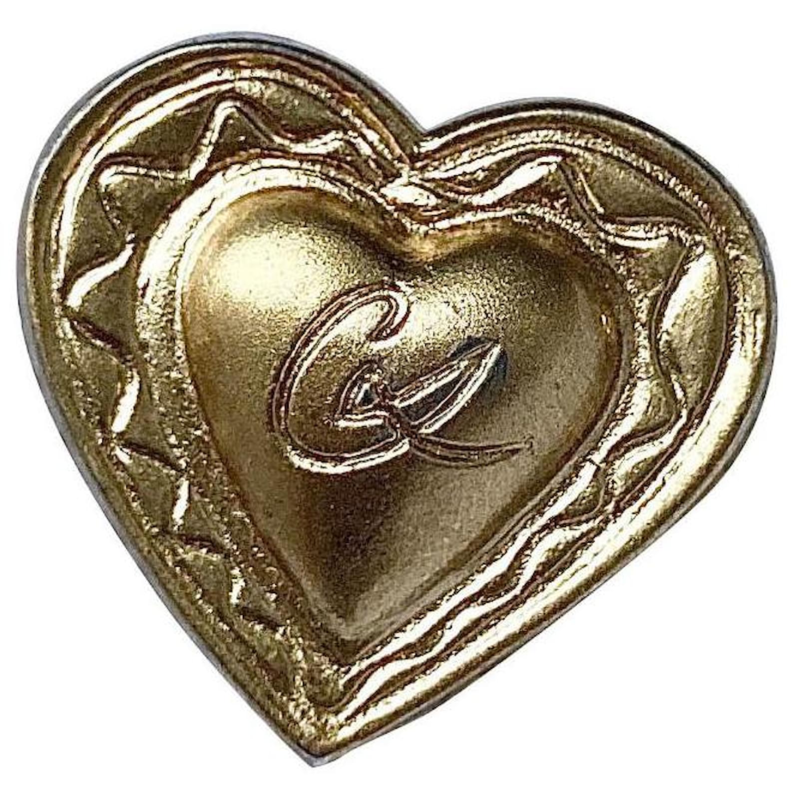 Beautiful pin heart brooch Christian Lacroix Arthus Bertrand Gold hardware Metal ref.716709 ...