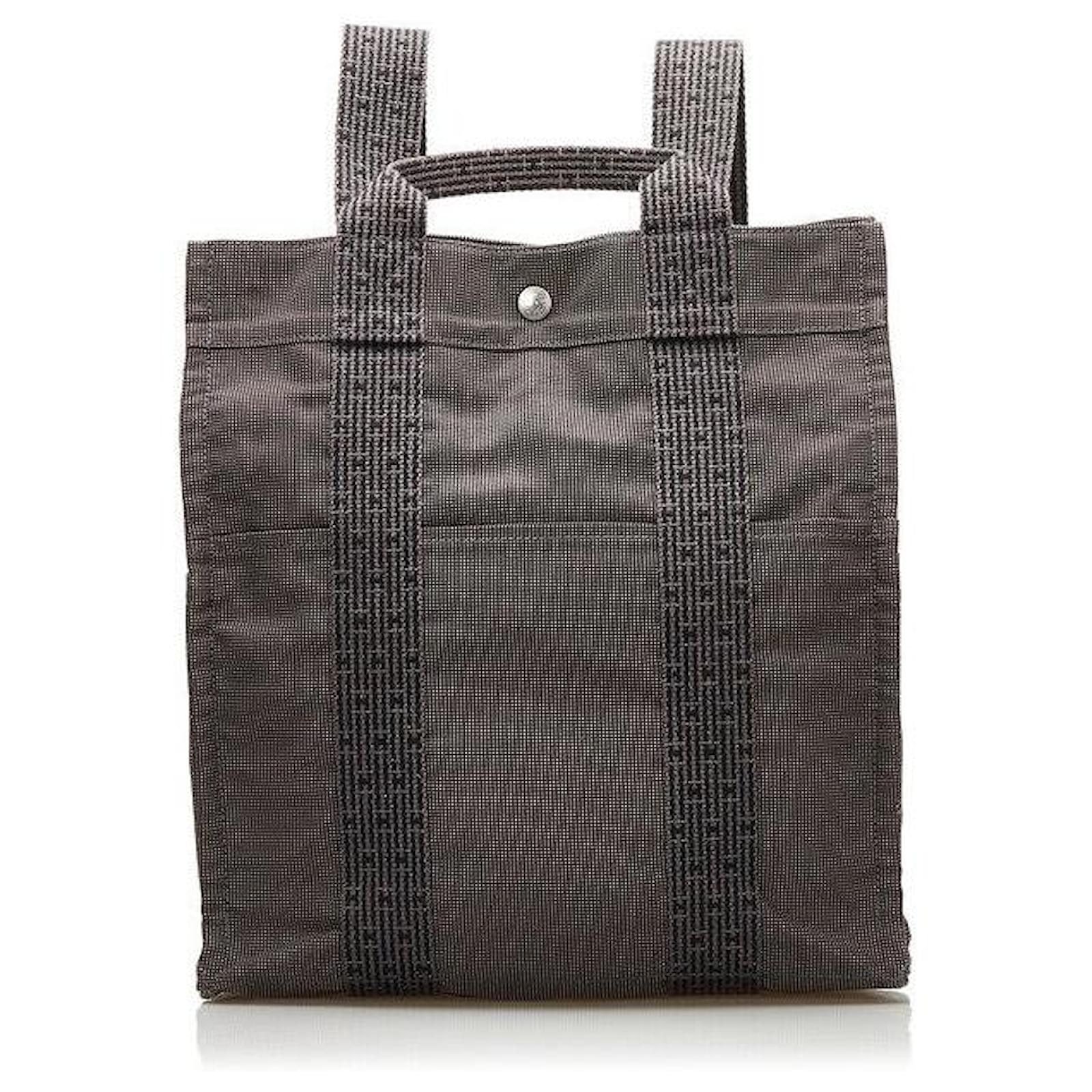 hermès Toile Herline Backpack grey Cloth ref.717554 - Joli Closet