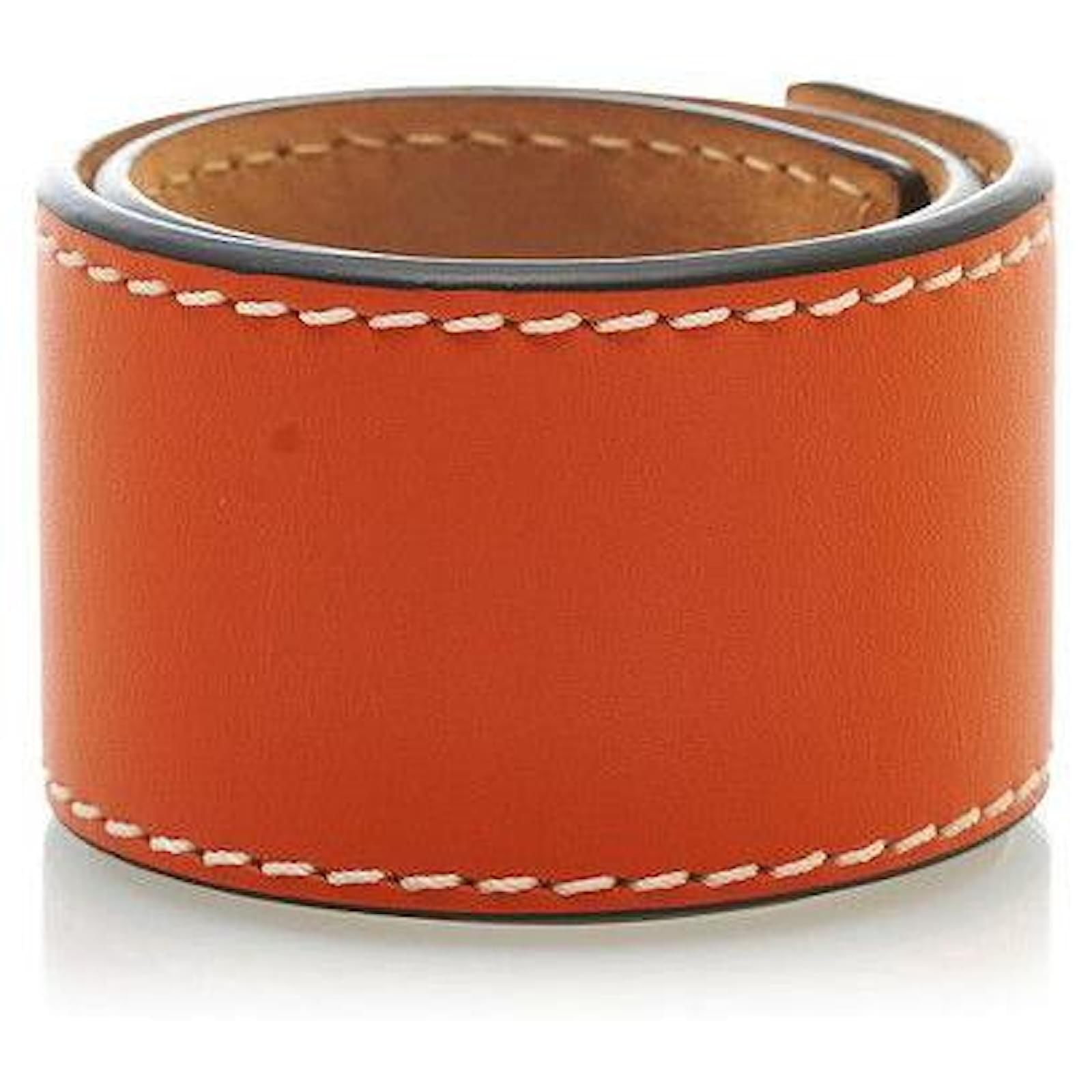 loewe Embossed Leather Slap Bracelet orange Pony-style calfskin ref ...