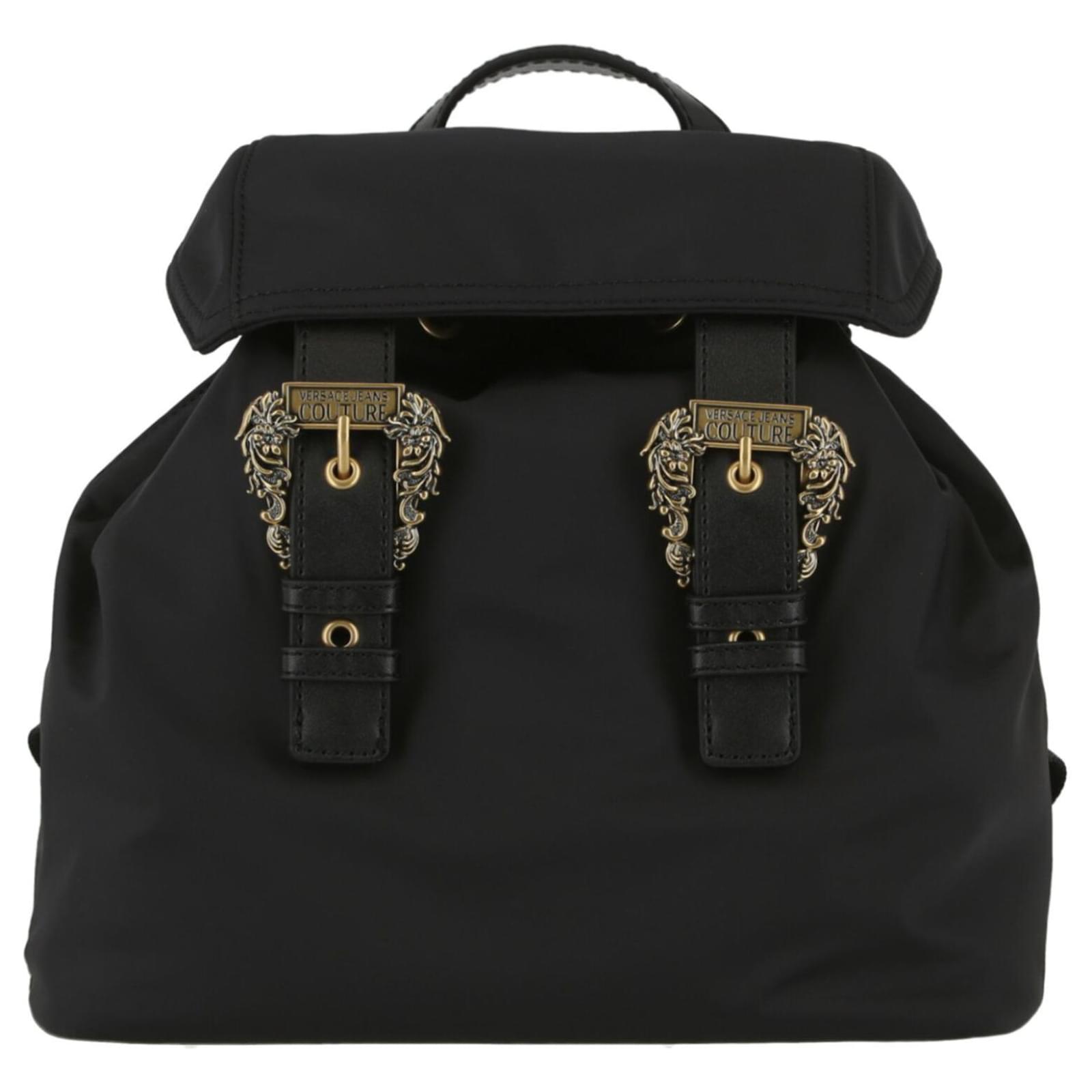 Versace Jeans Couture Baroque-Buckle Nylon Backpack Black ref.718108 ...