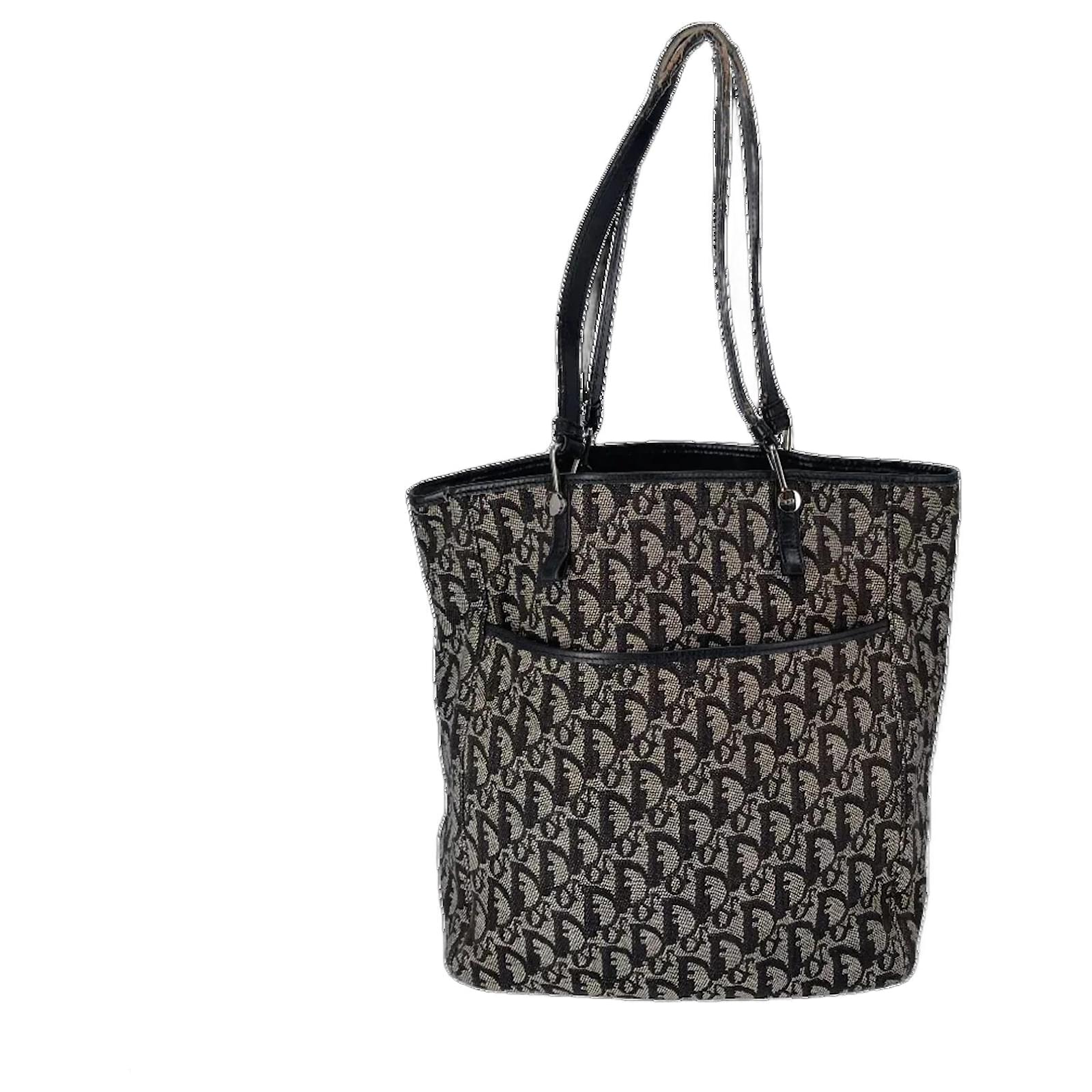 Cabas Dior en toile bleue Noir ref.719217 - Joli Closet