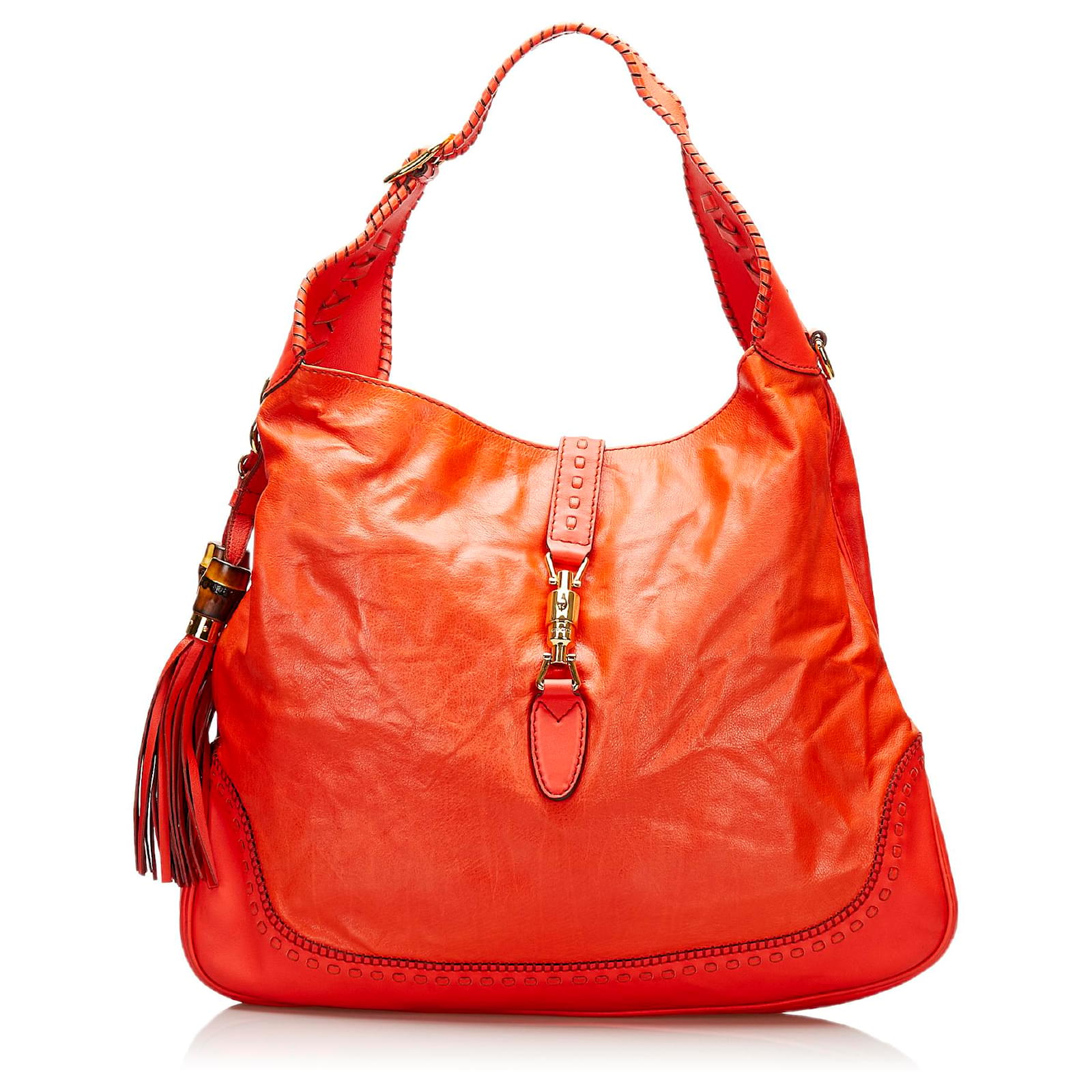 Gucci Red New Jackie Leather Pony-style calfskin ref.719571 - Joli Closet