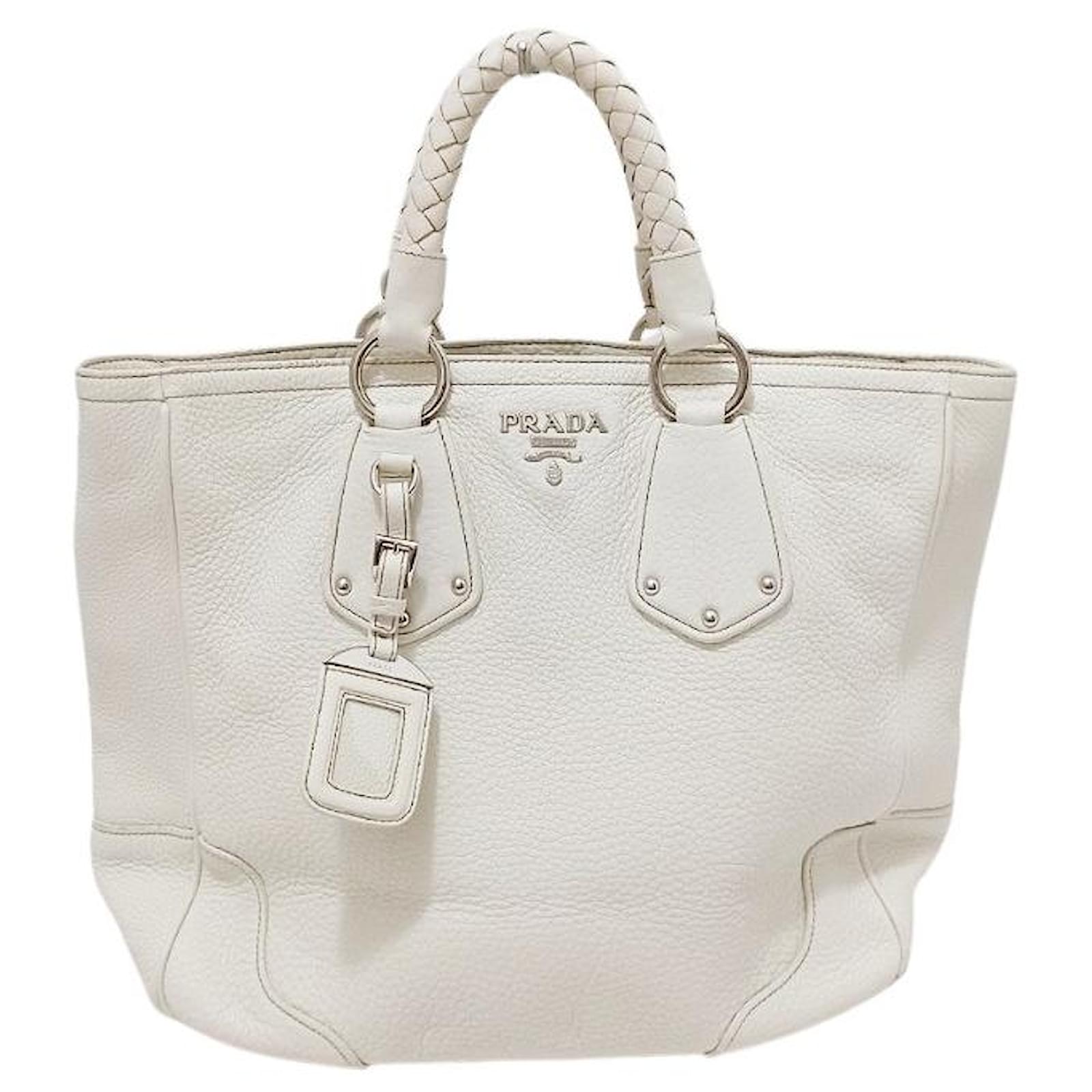 Prada White Leather ref.719931 - Joli Closet